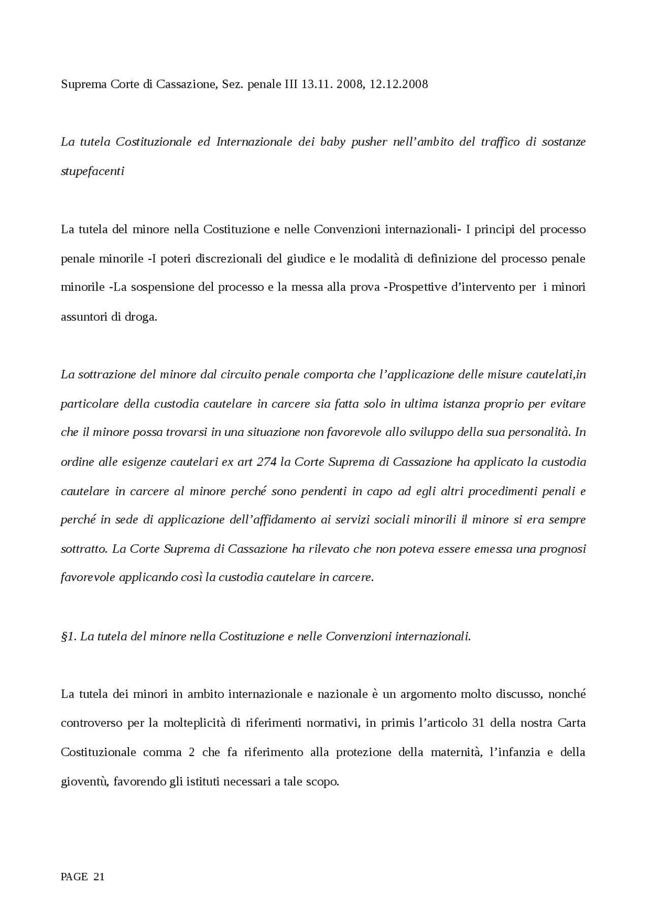 Laboratorio Di Procpenale Processo Penale Minorile Docsity