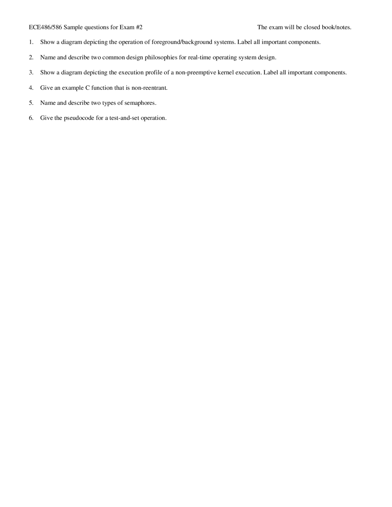 Exam Embedded Systems Exam Paper 2 Electrical And Computer Engineering