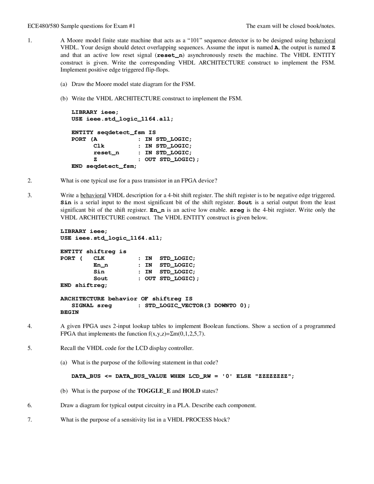Exam Digital Systems Design Exam Paper 1 Electrical And Computer