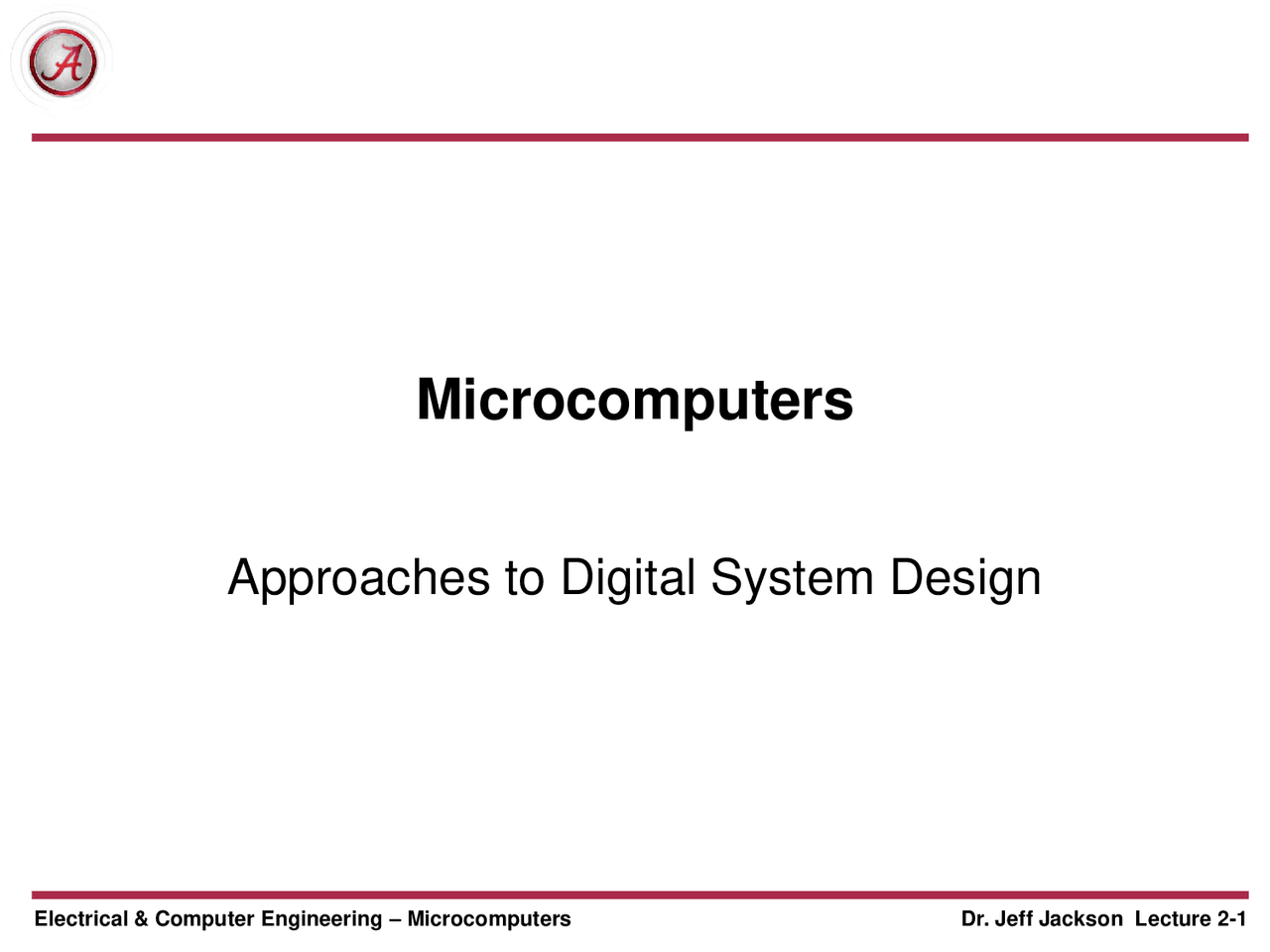 Approaches To Digital System Design Docsity