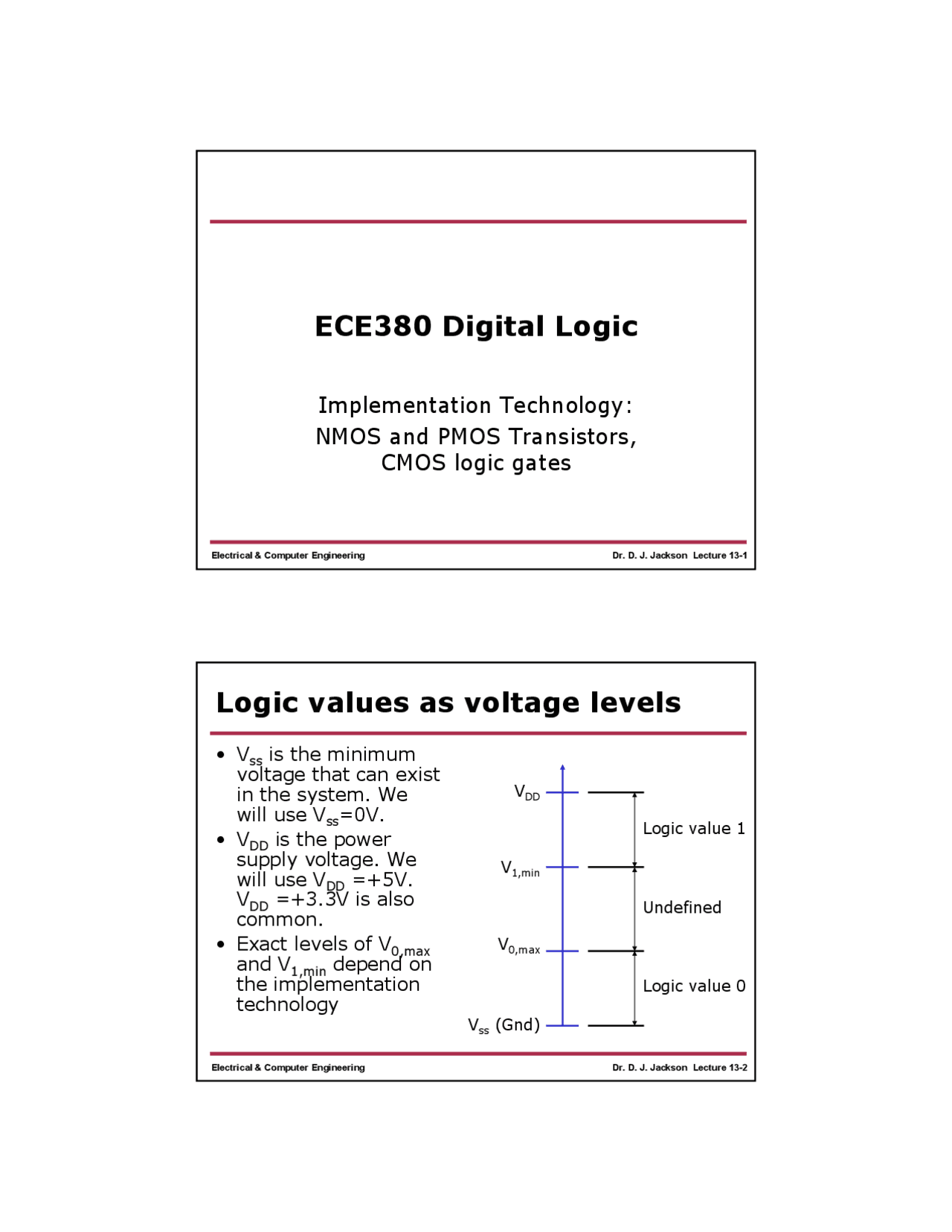 Implementation Technology-Digital Logic-Lecture 13 - Docsity