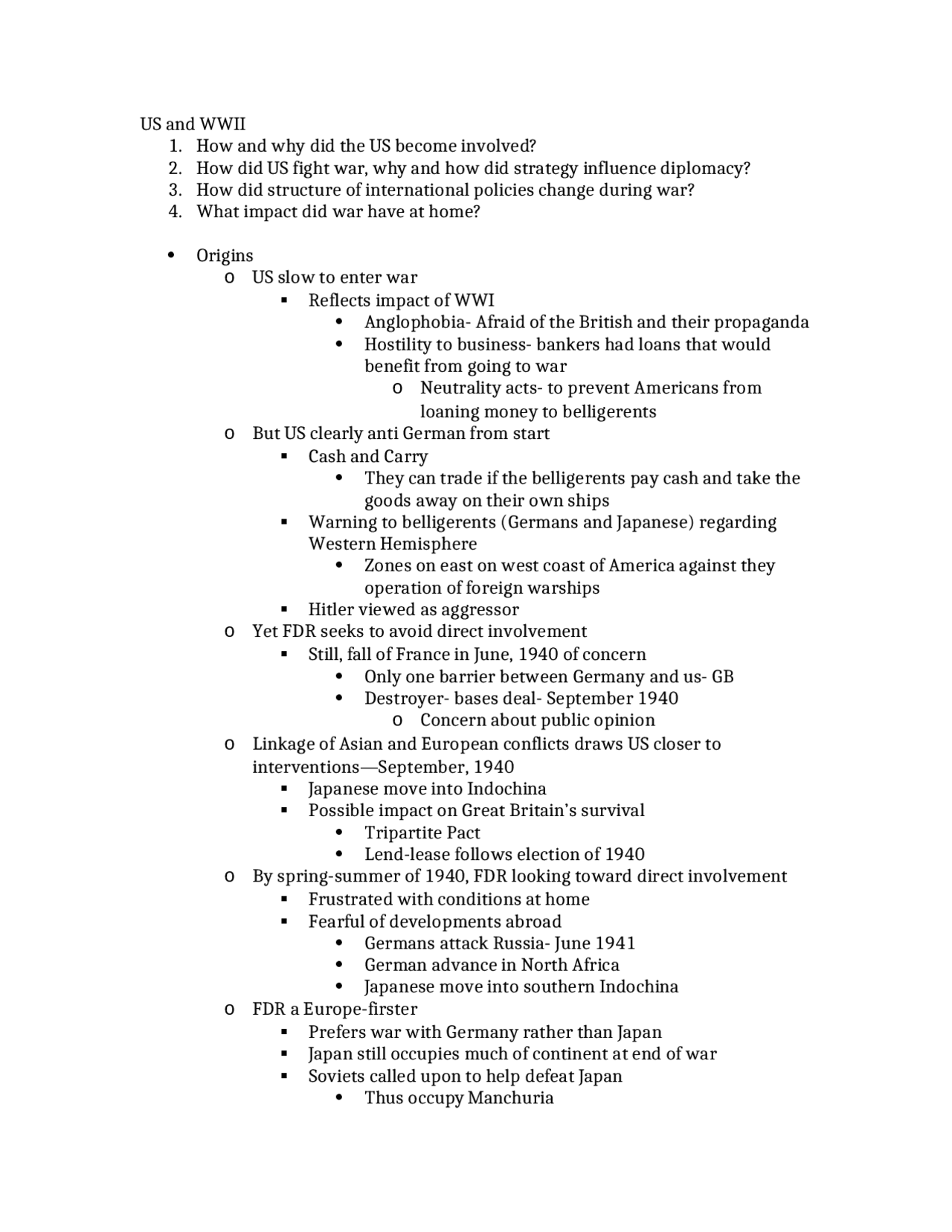 History Notes 5 - American History Since 1865 | HIST 2112 - Docsity