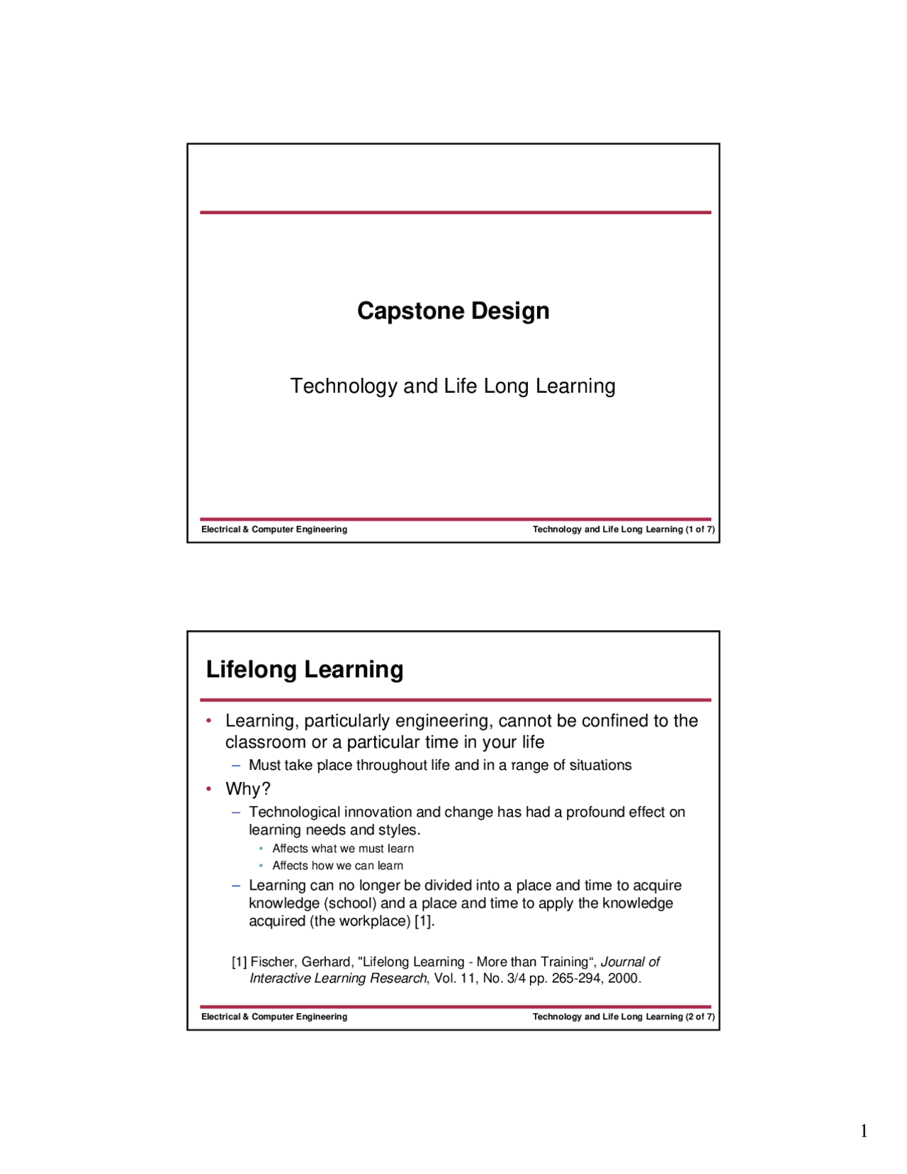 Technology Capstone Design Lecture 18 Slides Electrical And Computer
