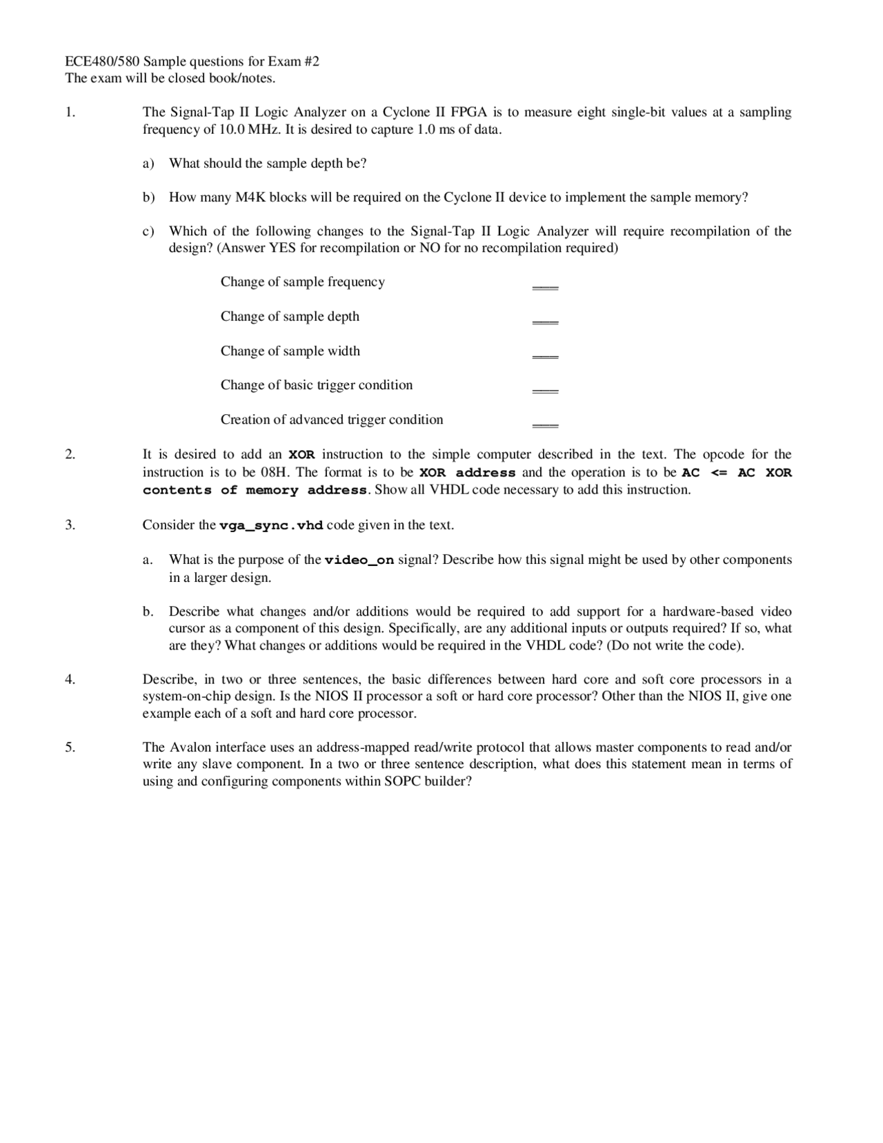 Exam Digital Systems Design Exam Paper 3 Electrical And Computer