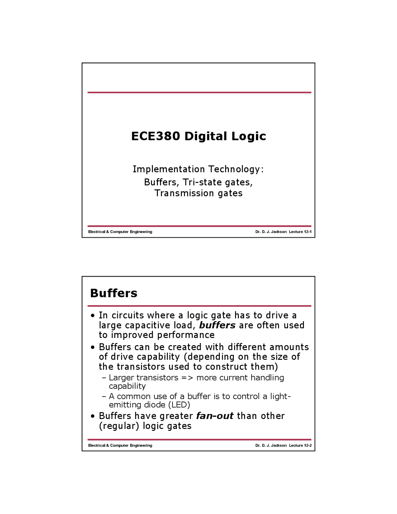 Implementation Technology Digital Logic Lecture 12 Docsity