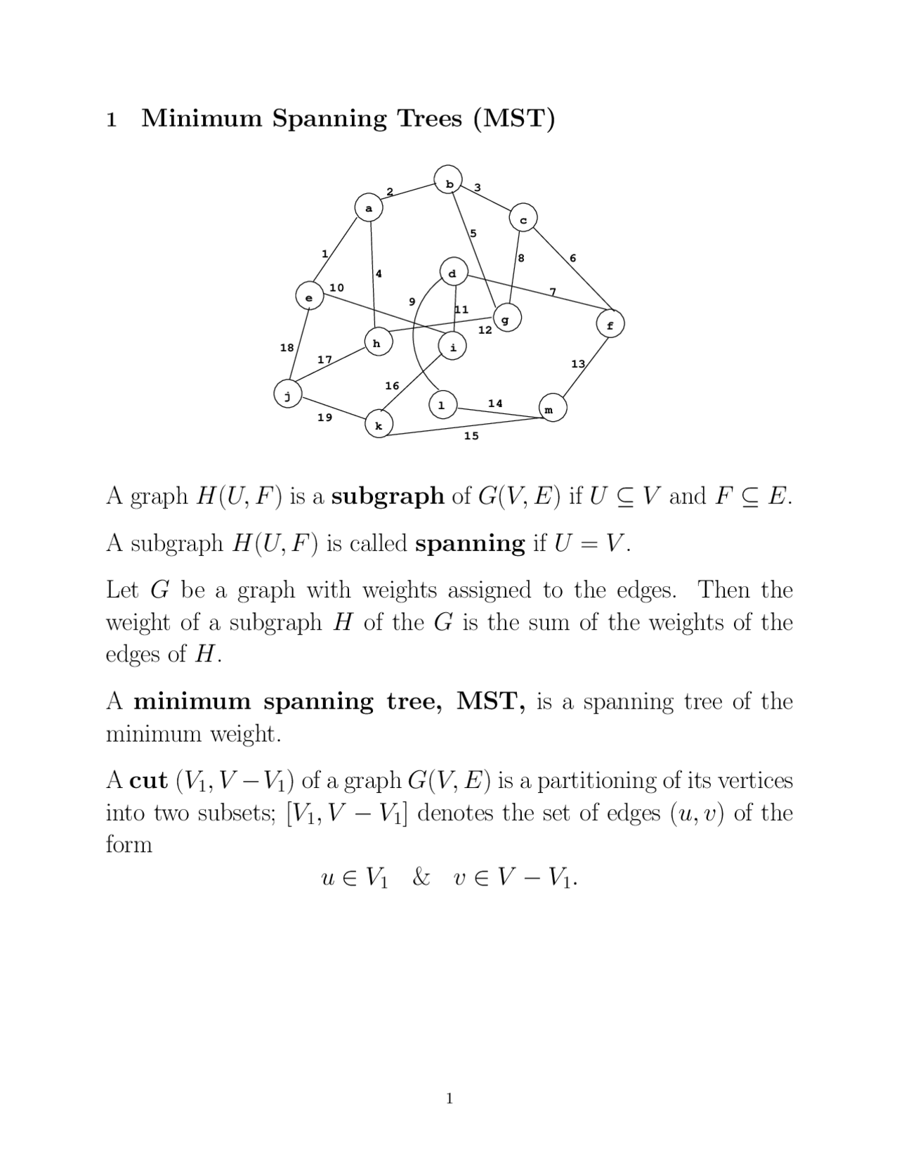 Minimum Spanning Trees Graph Theory Csci 4260 Docsity