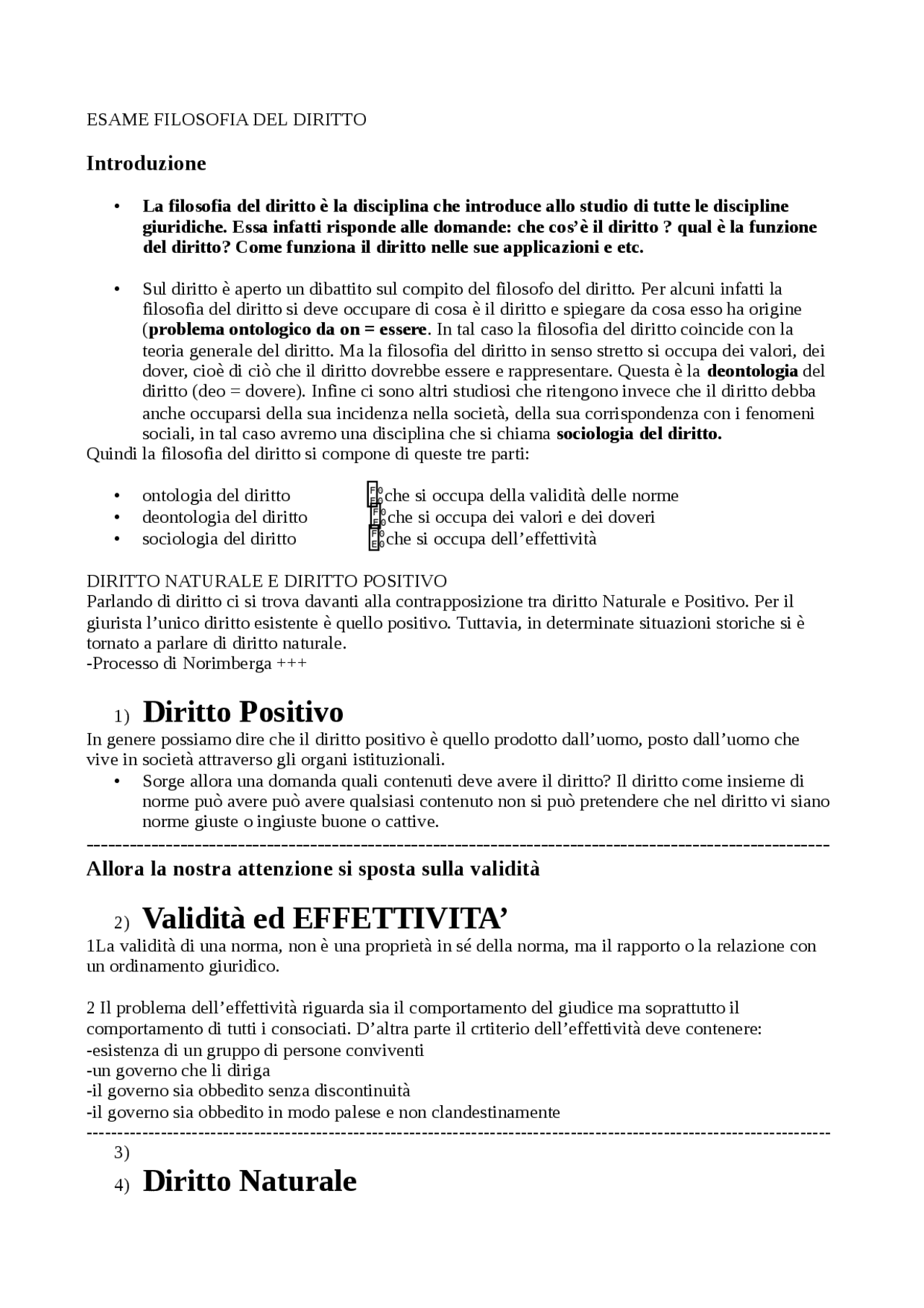 Schemi Per Lesame Di Filosofia Del Diritto Docsity