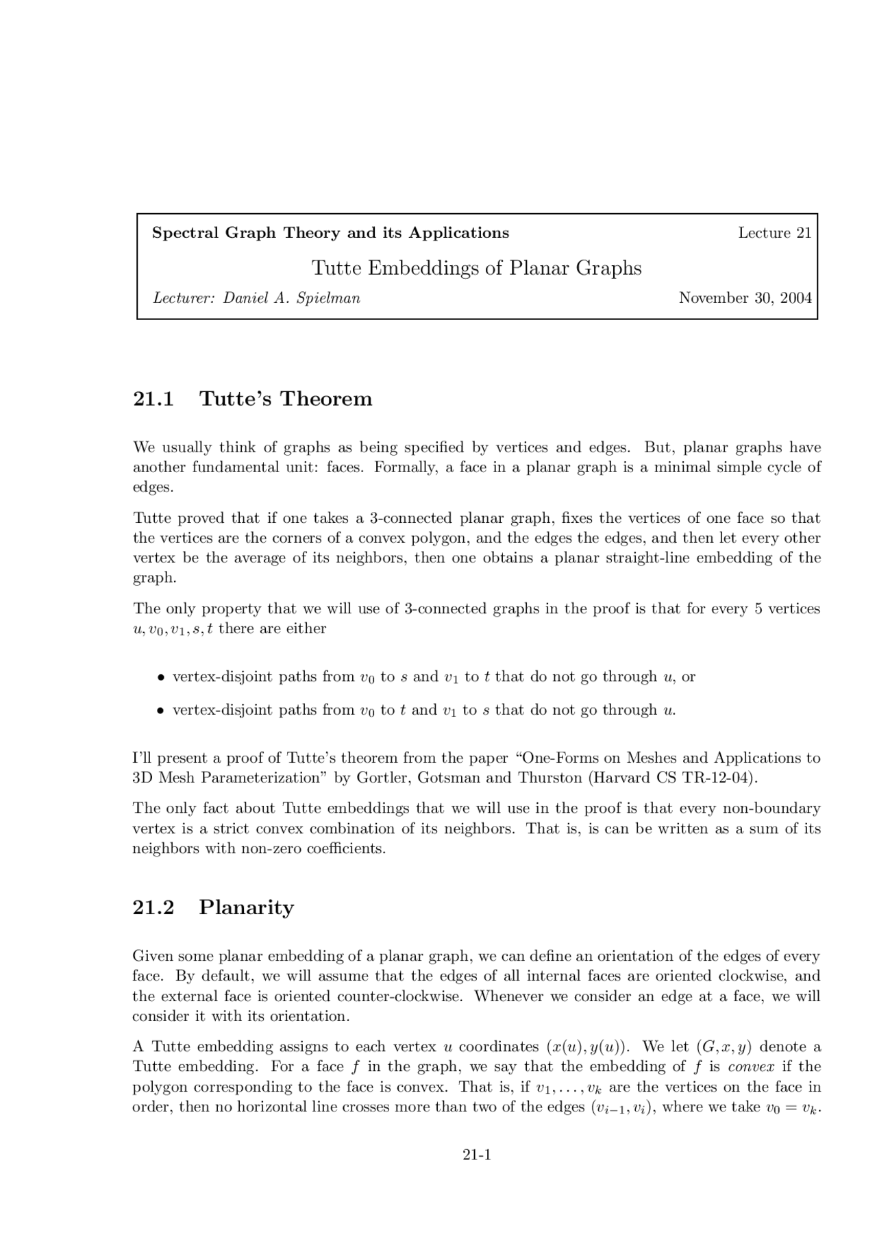 Spectral Graph Theory 21 Lecture Slide Mathematics Docsity