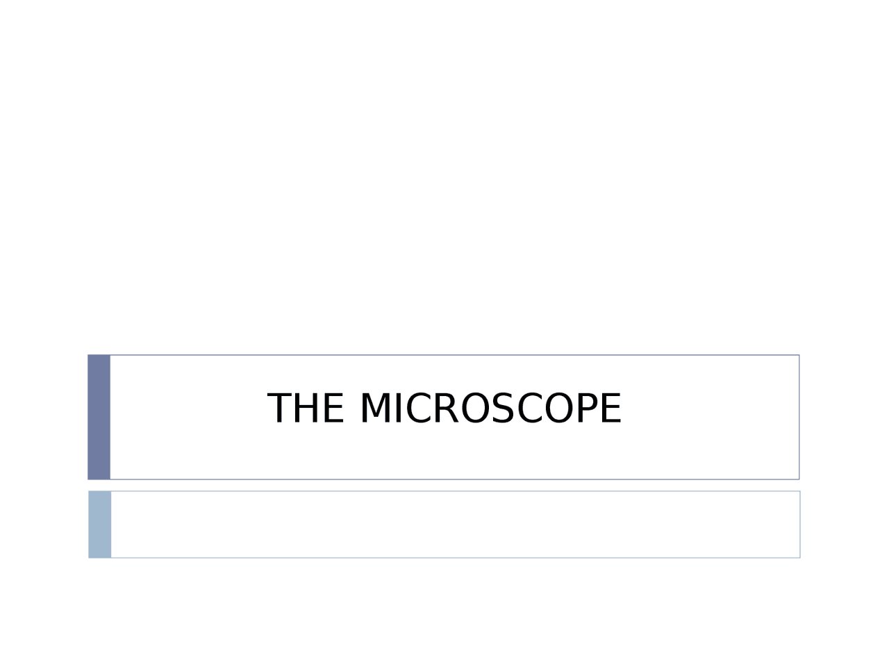 The Microscope Laboratory Lecture Slides Bys 119l Docsity