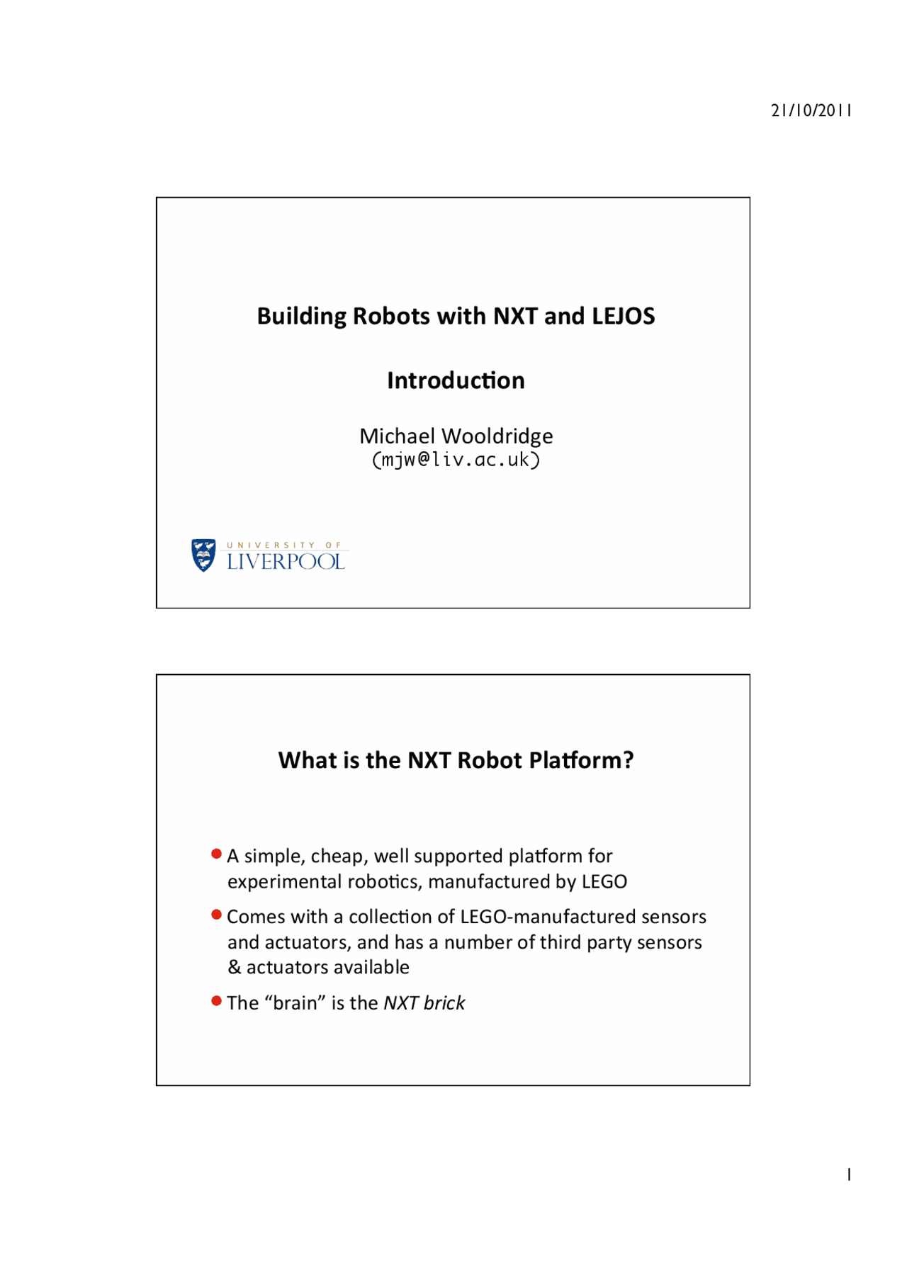 Building Robots Robotics And Autonomous Systems Slides Robotics And