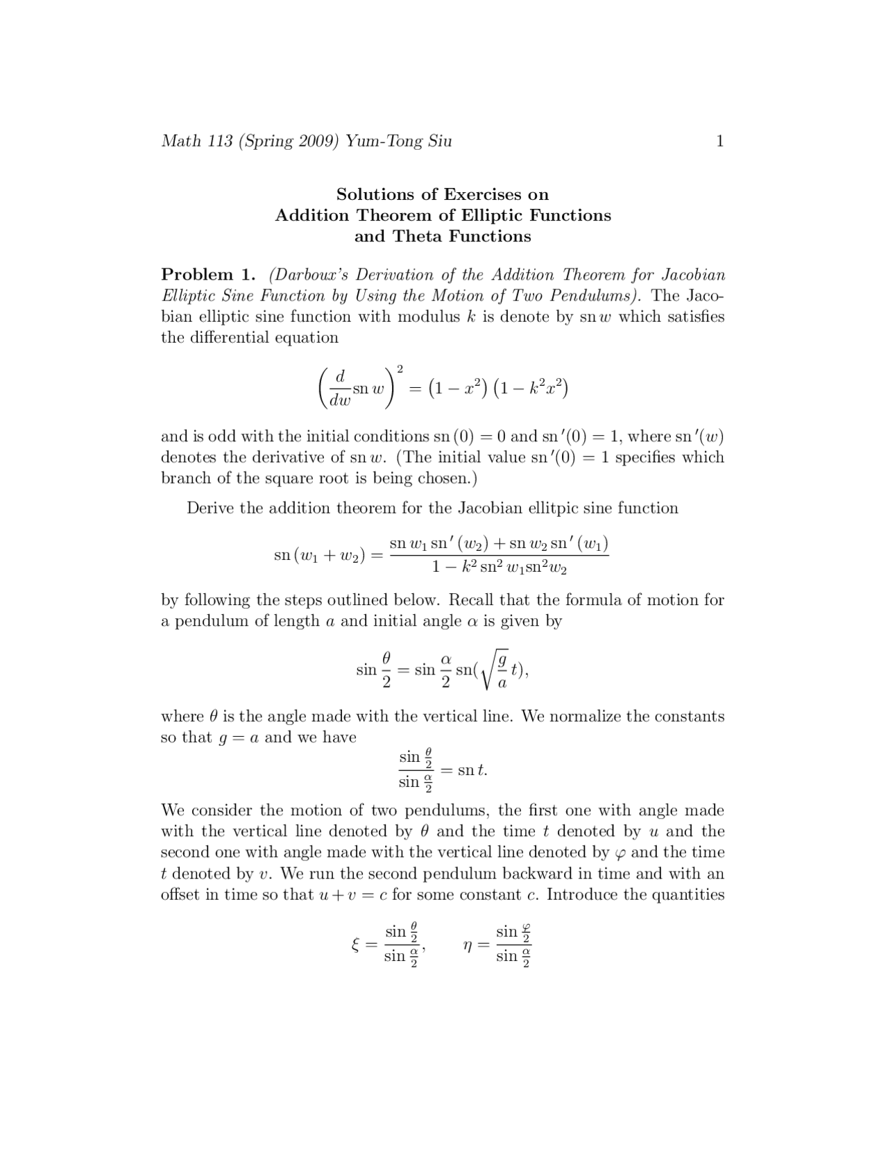 Complex Analysis 10 Exercises Solution Mathematics Docsity