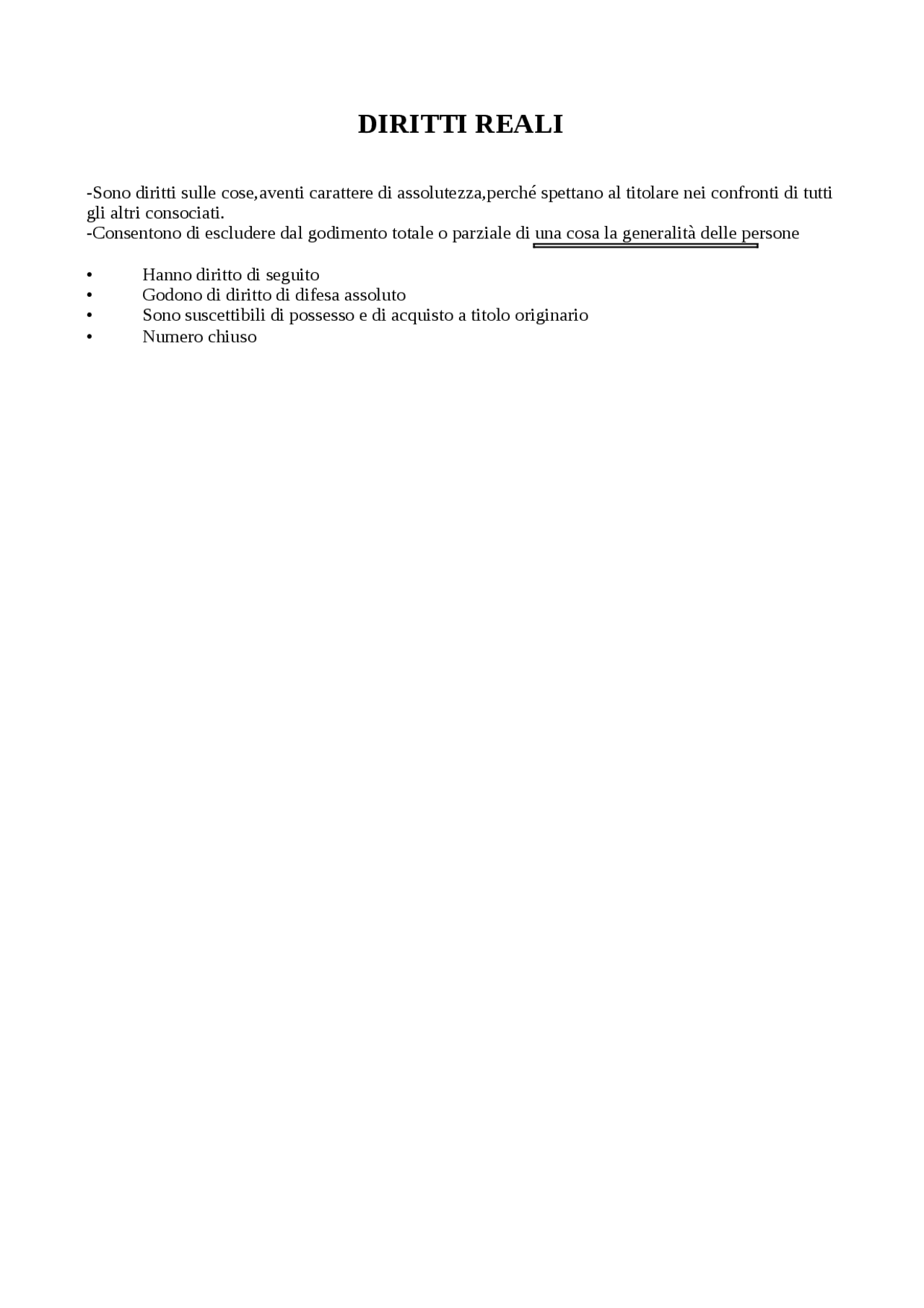Diritto Privato Diritti Reali Appunti Di Diritto Privato Docsity