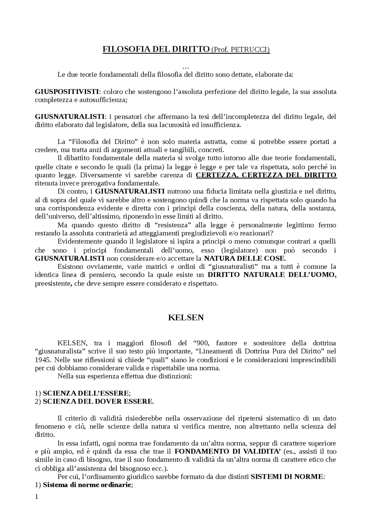 Appunti Filososofia Del Diritto Riassunto Del Fassò Docsity