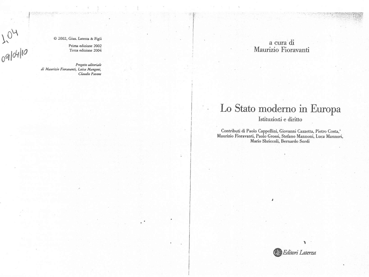 Lo stato moderno in europa - maurizio fioravanti - Docsity