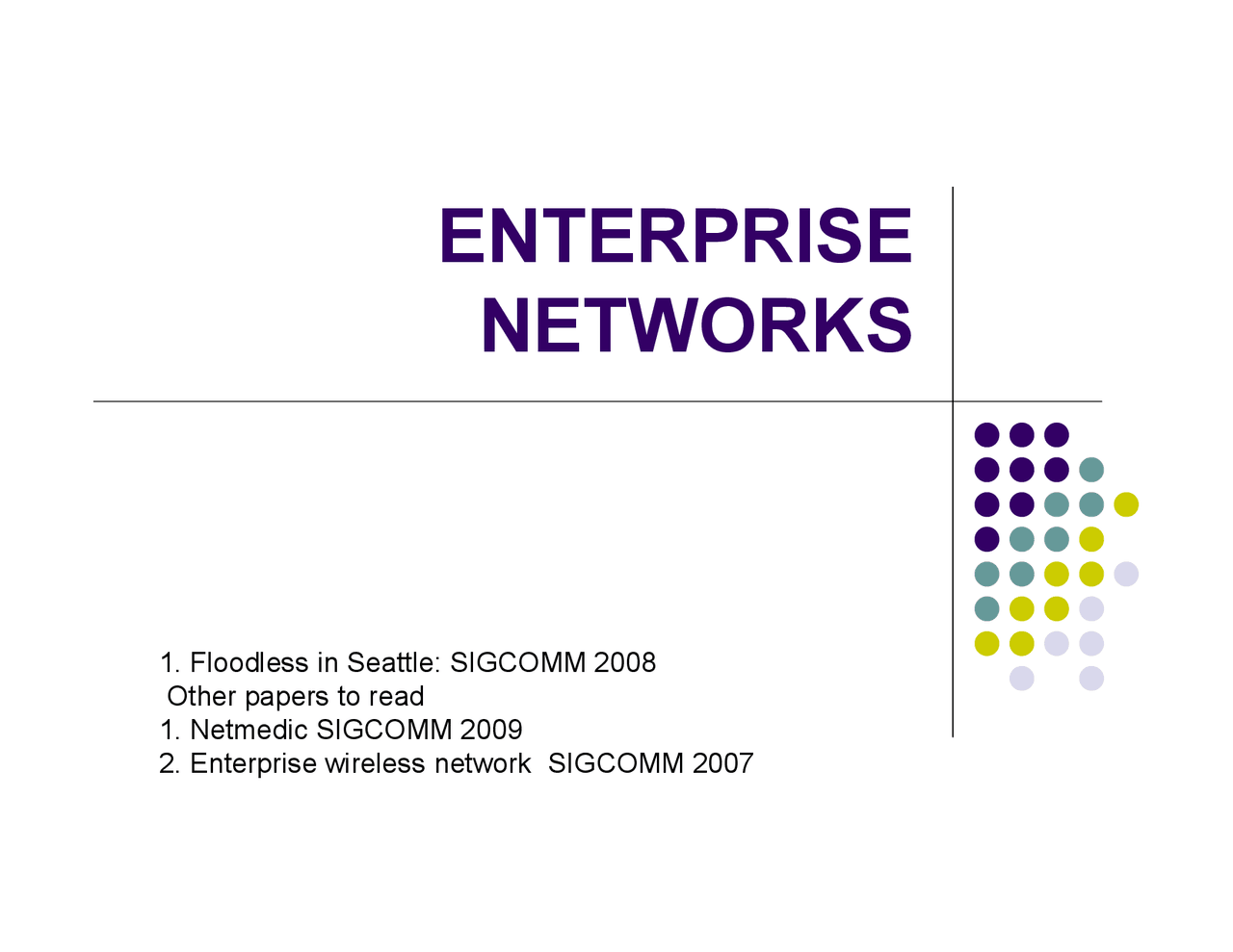 Enterprise Networks Computer Networks Lecture 08 Slides Computer Science Diapositivas Redes De