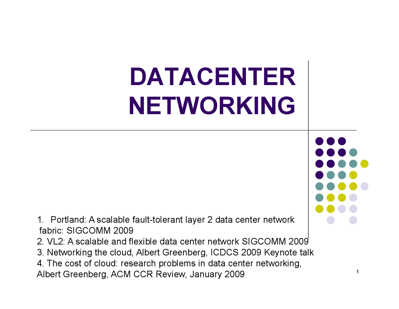 Datacenter Networking-Computer Networks-Lecture 09 Slides-Computer ...