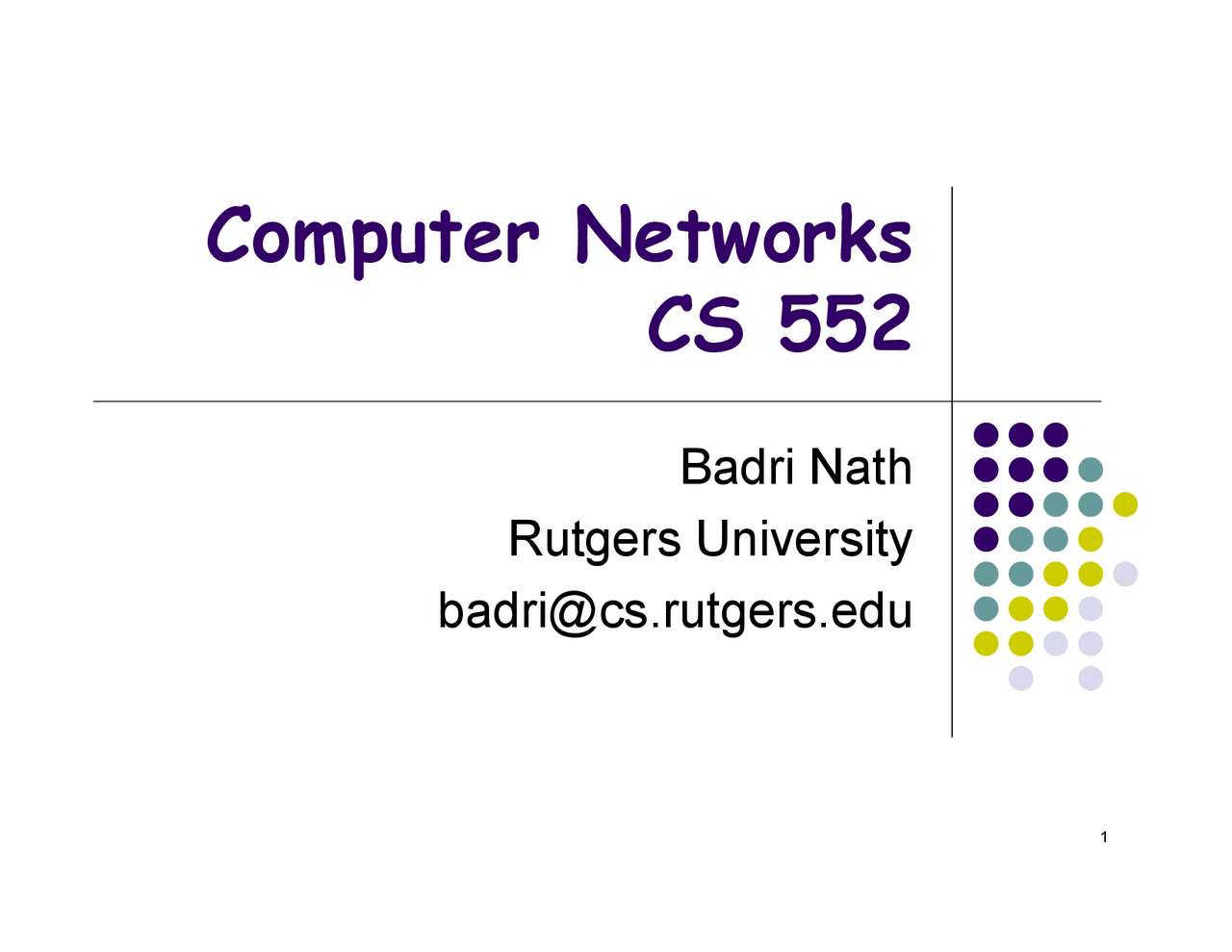 Internet Technology-Computer Networks-Lecture 01 Slides-Computer Science - Docsity