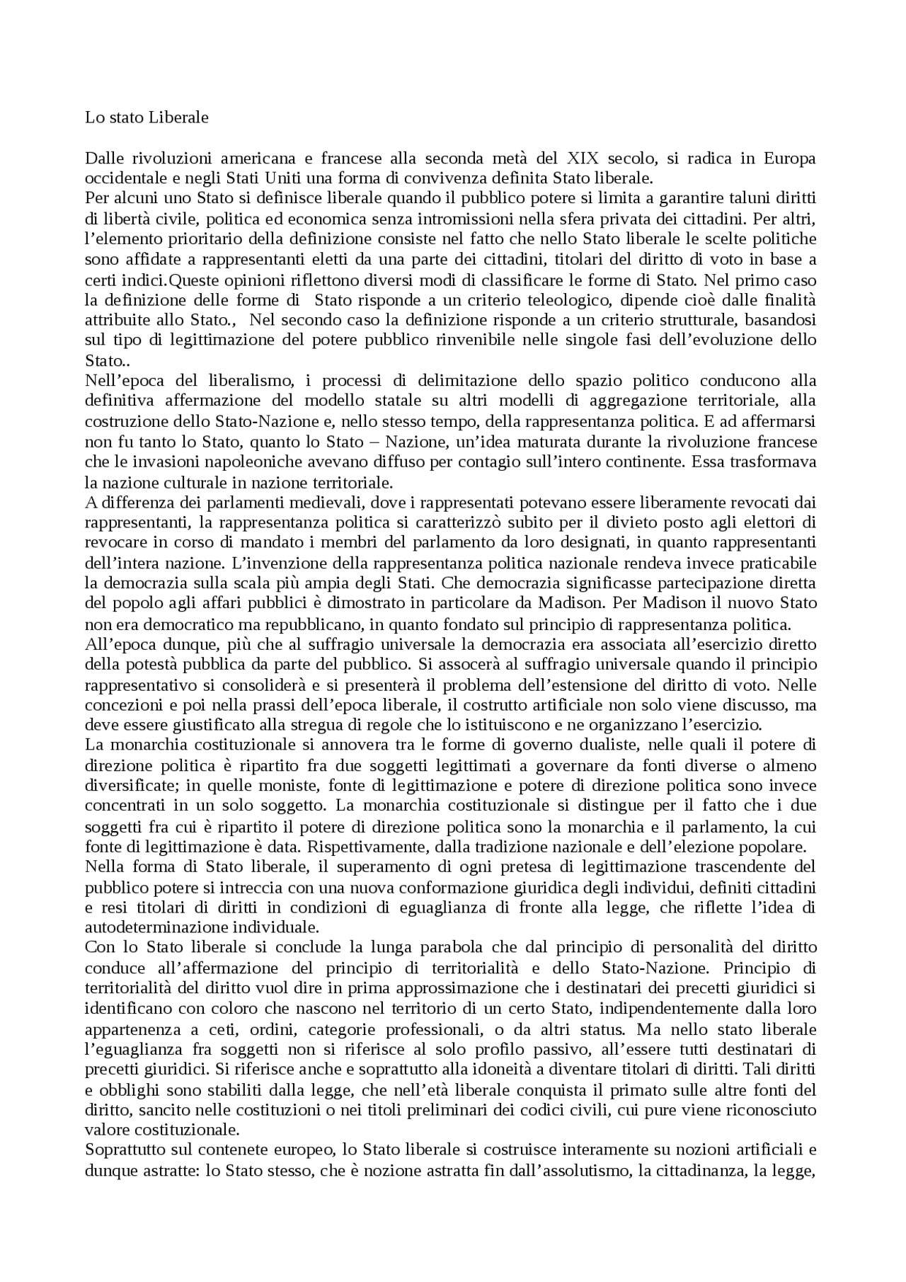 Forme Di Stato E Forme Di Governo 2 Docsity
