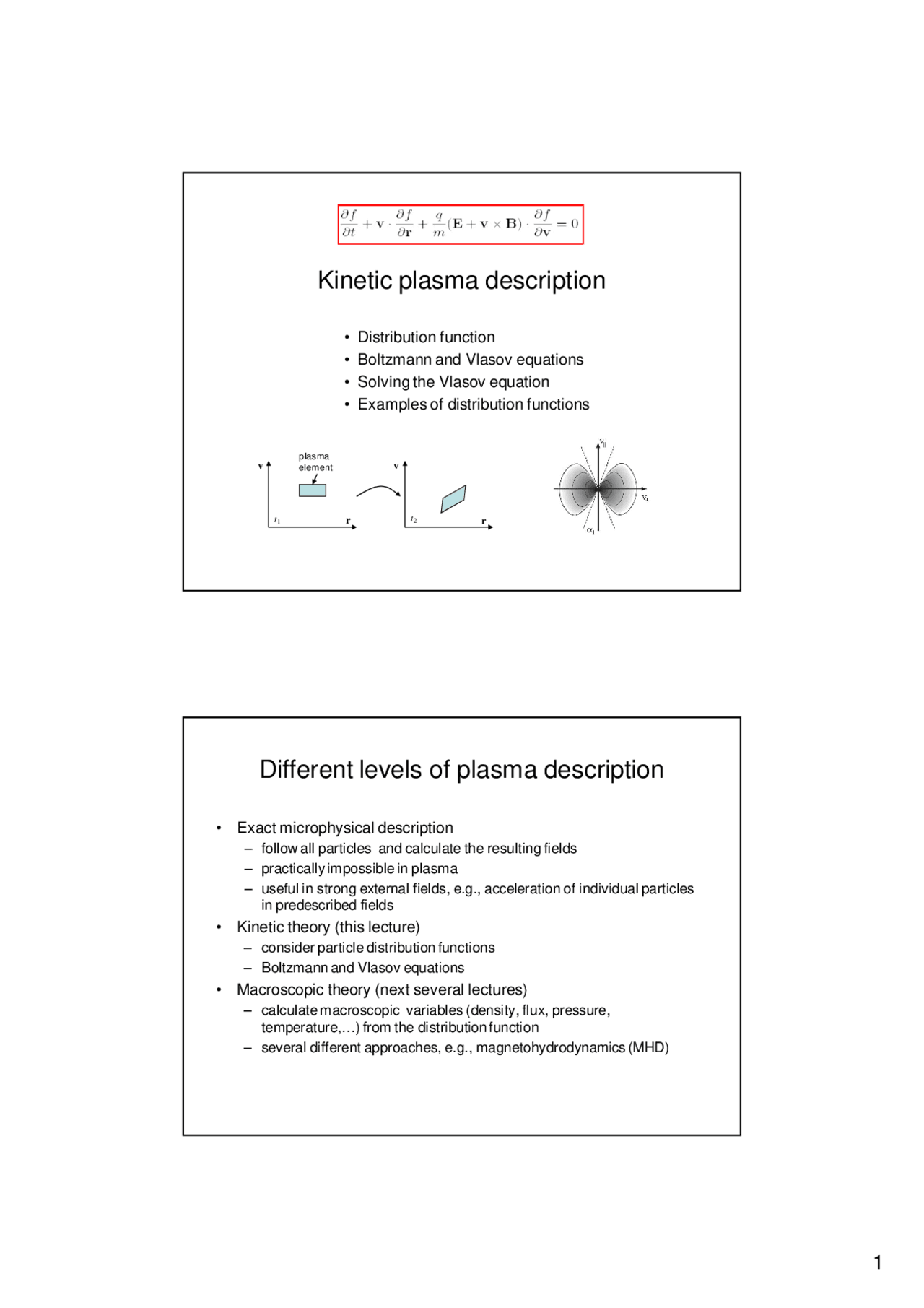 Kinetic Plasma-Introduction to Plasma Physics-Lecture 06 Slides-Physics ...