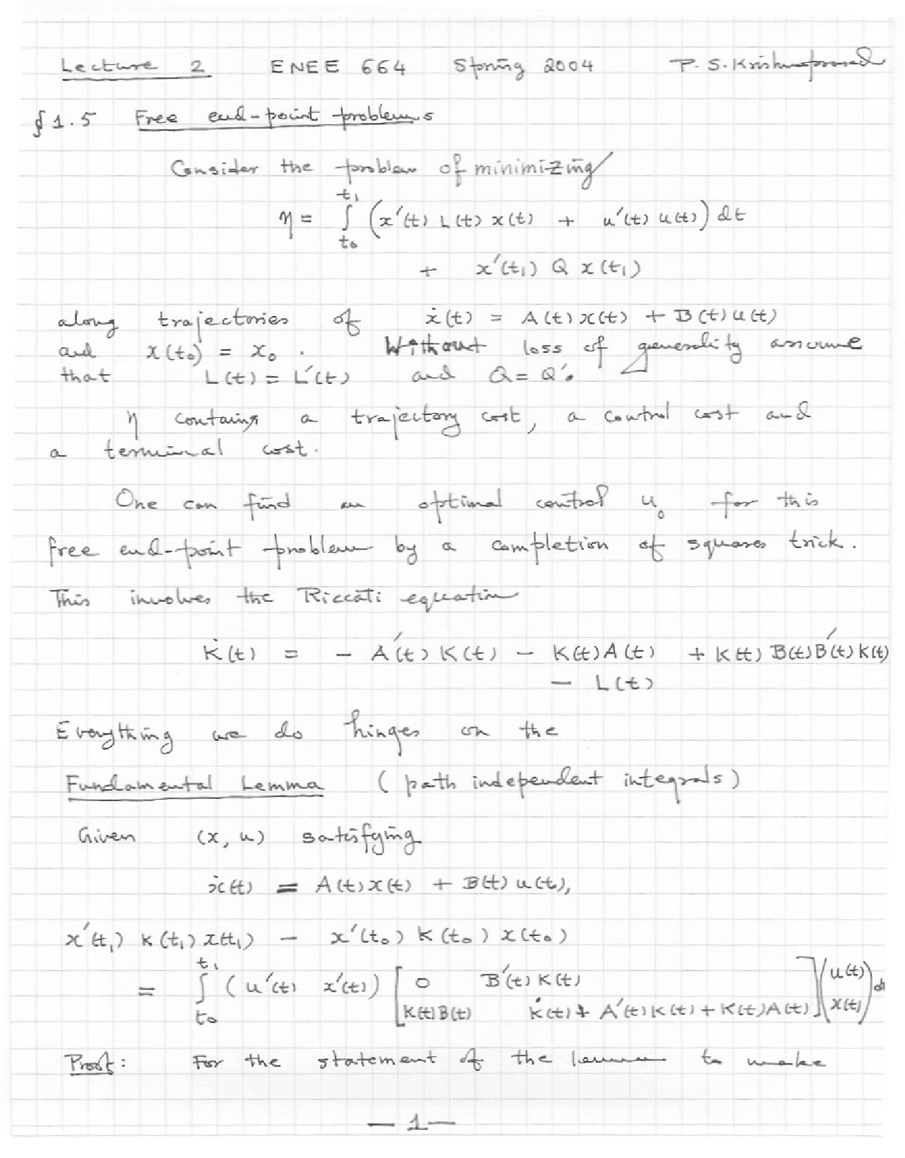 Fundamental Lemma Handwritten Notes Enee 664 Docsity