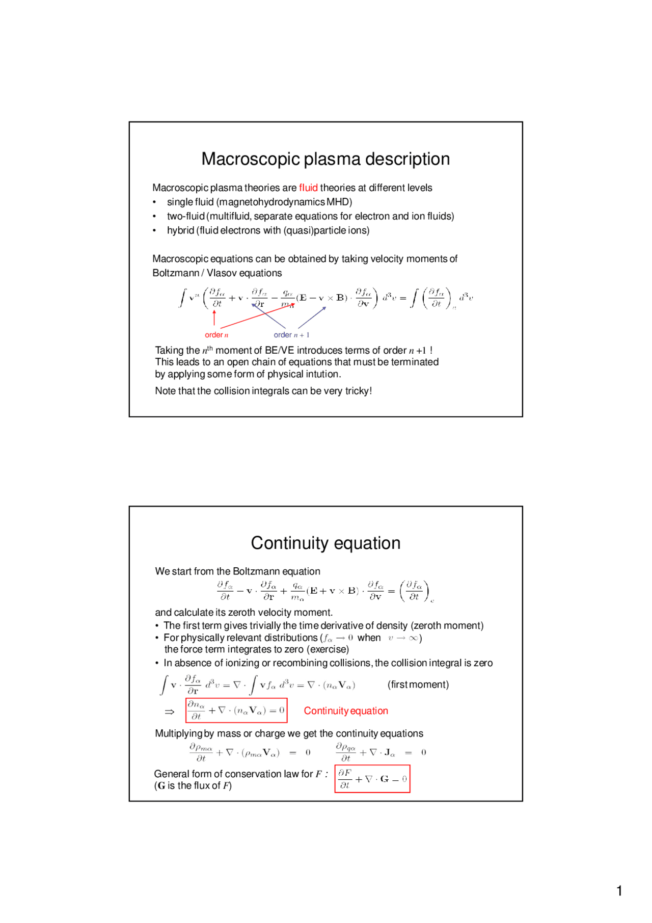 Macroscopic Plasma-Introduction to Plasma Physics-Lecture 07 Slides-Physics - Docsity