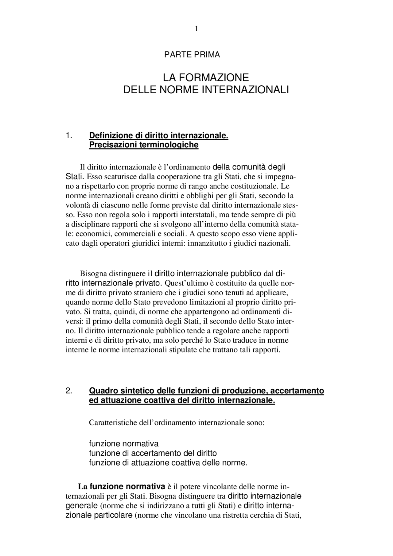 Riassunto esame Diritto Internazionale - Rif: Conforti - Docsity