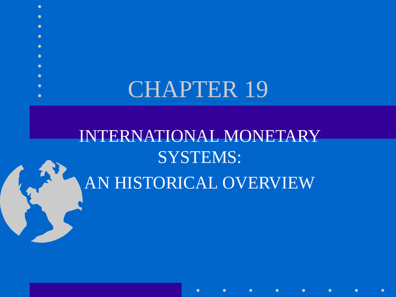 International Monetary System Lecture Slides Econ 4550 Docsity