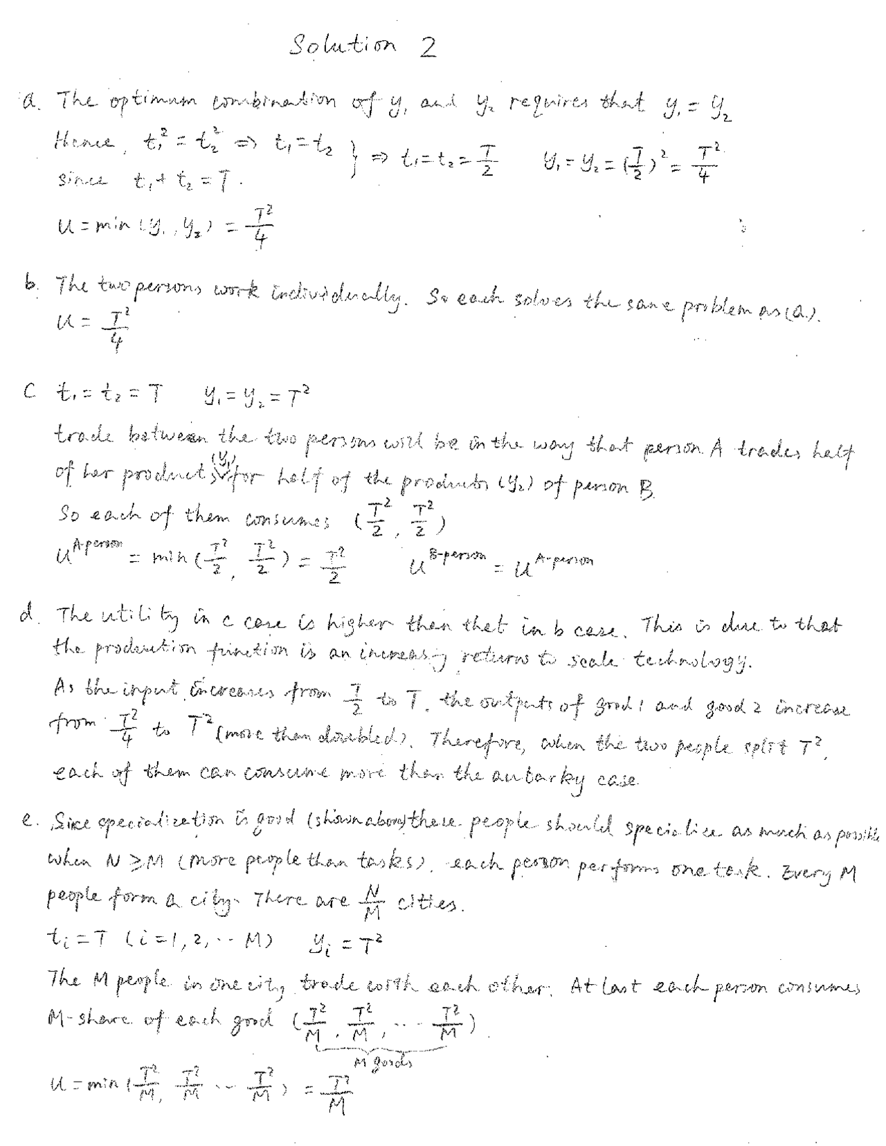 Assignment 2 With Solutions Urban And Regional Economics Econ 4130