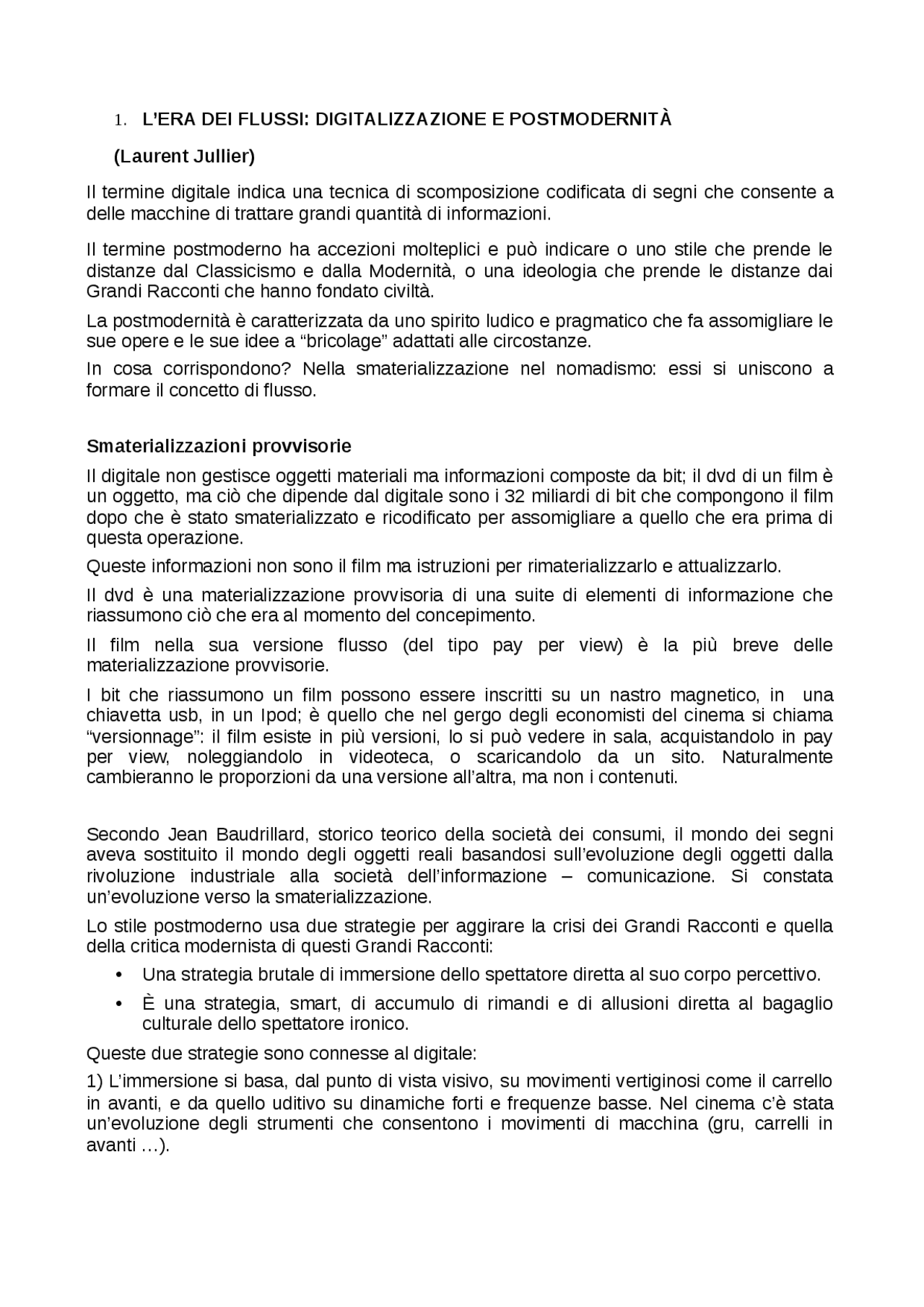 Storia Del Cinema 1 Docsity
