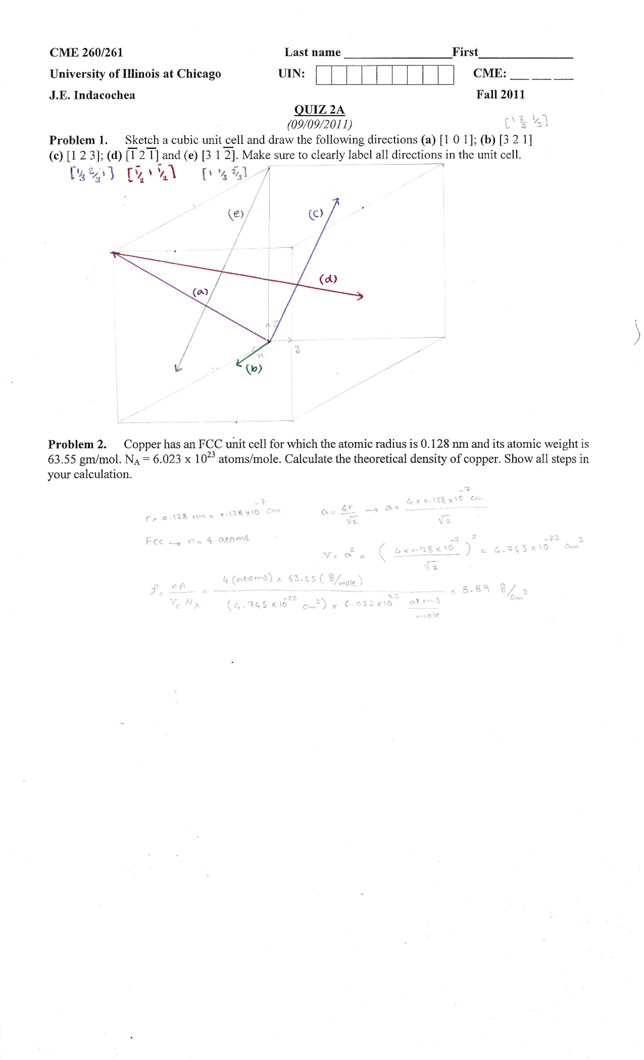 Quiz 2a With Resolution On Properties Of Materials Cme 260 Quizzes