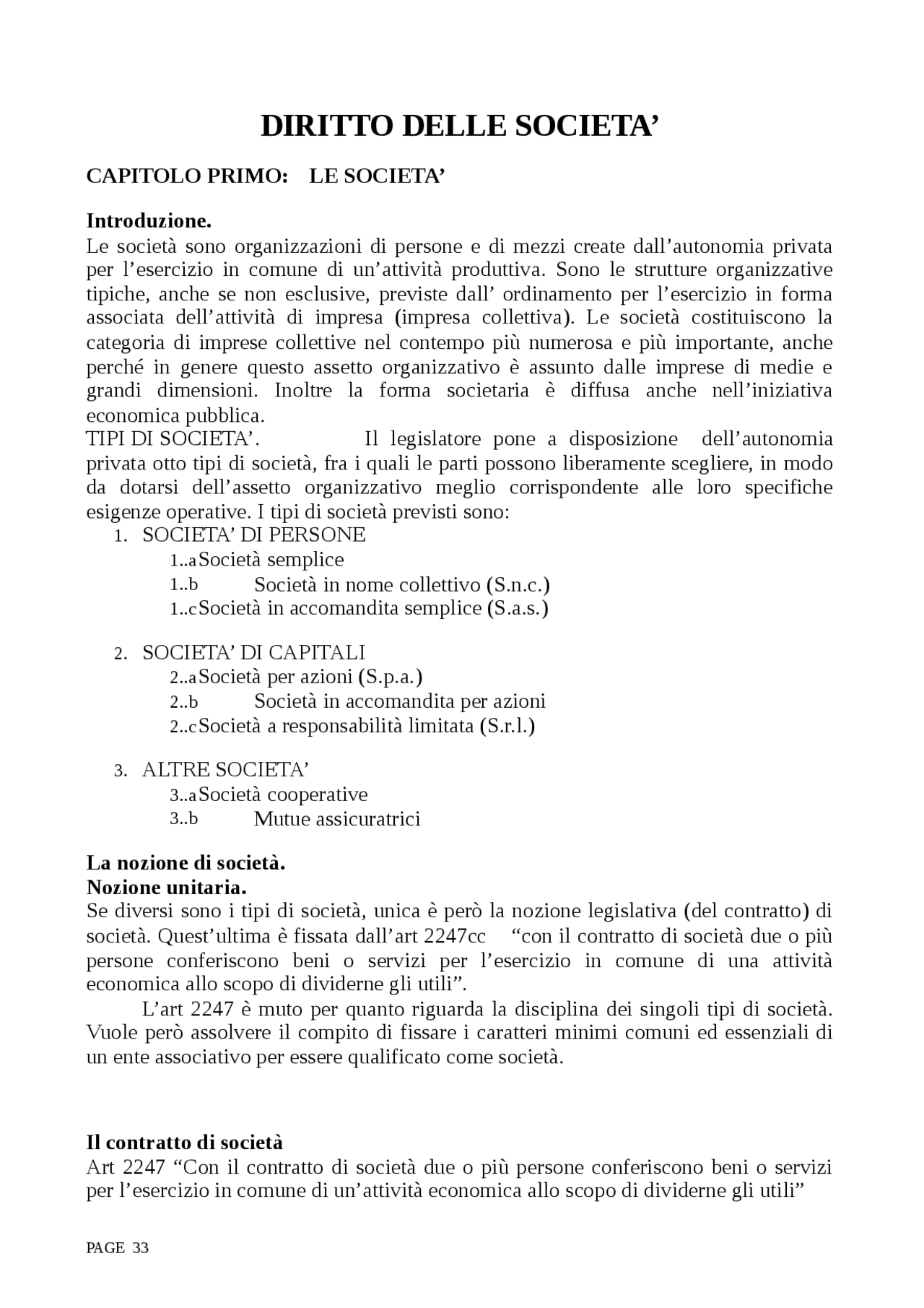 Diritto Delle Societa Docsity