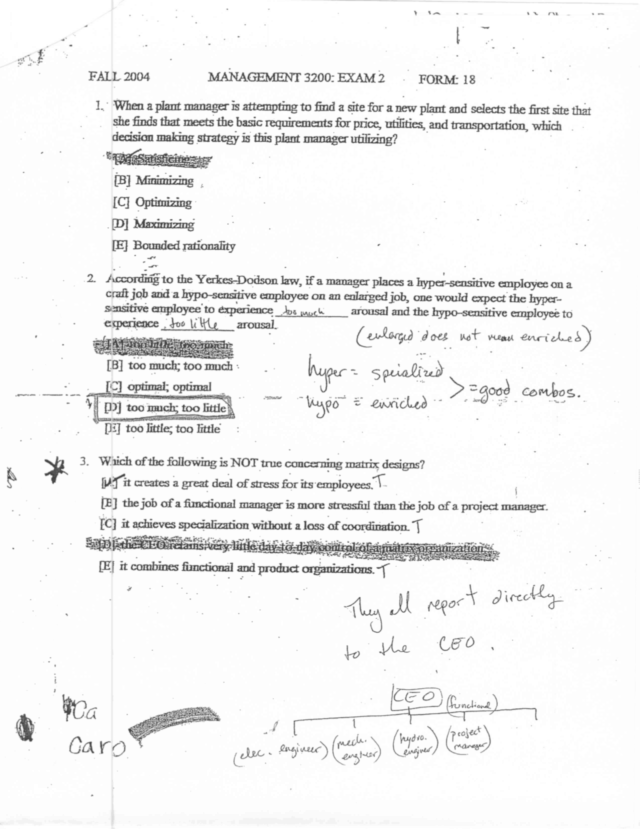50 Solved Questions On Matrix Design Midterm Exam Mgt 3200 Docsity