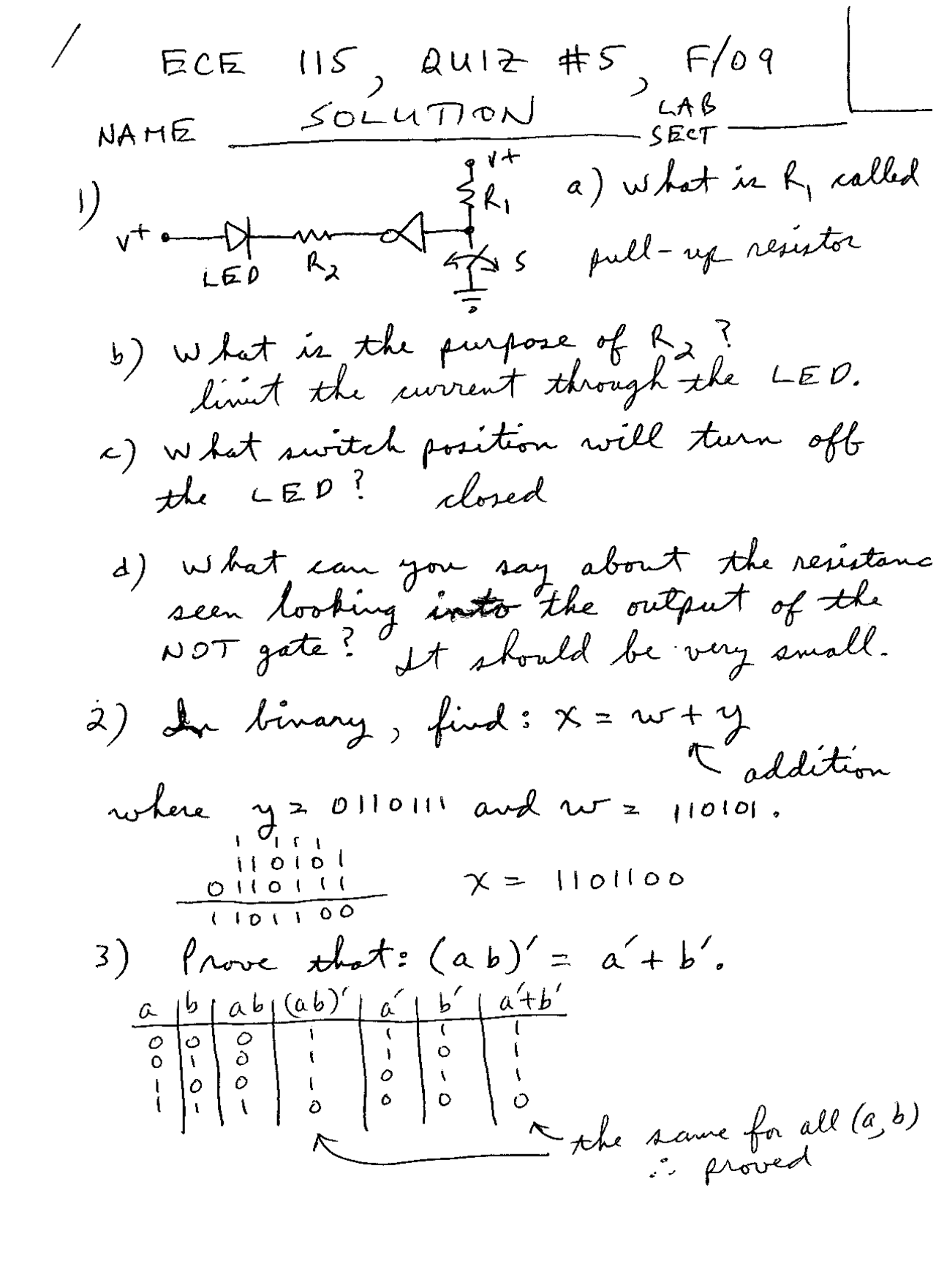Introduction To Electrical And Computer Engineering Solved Quiz Ece
