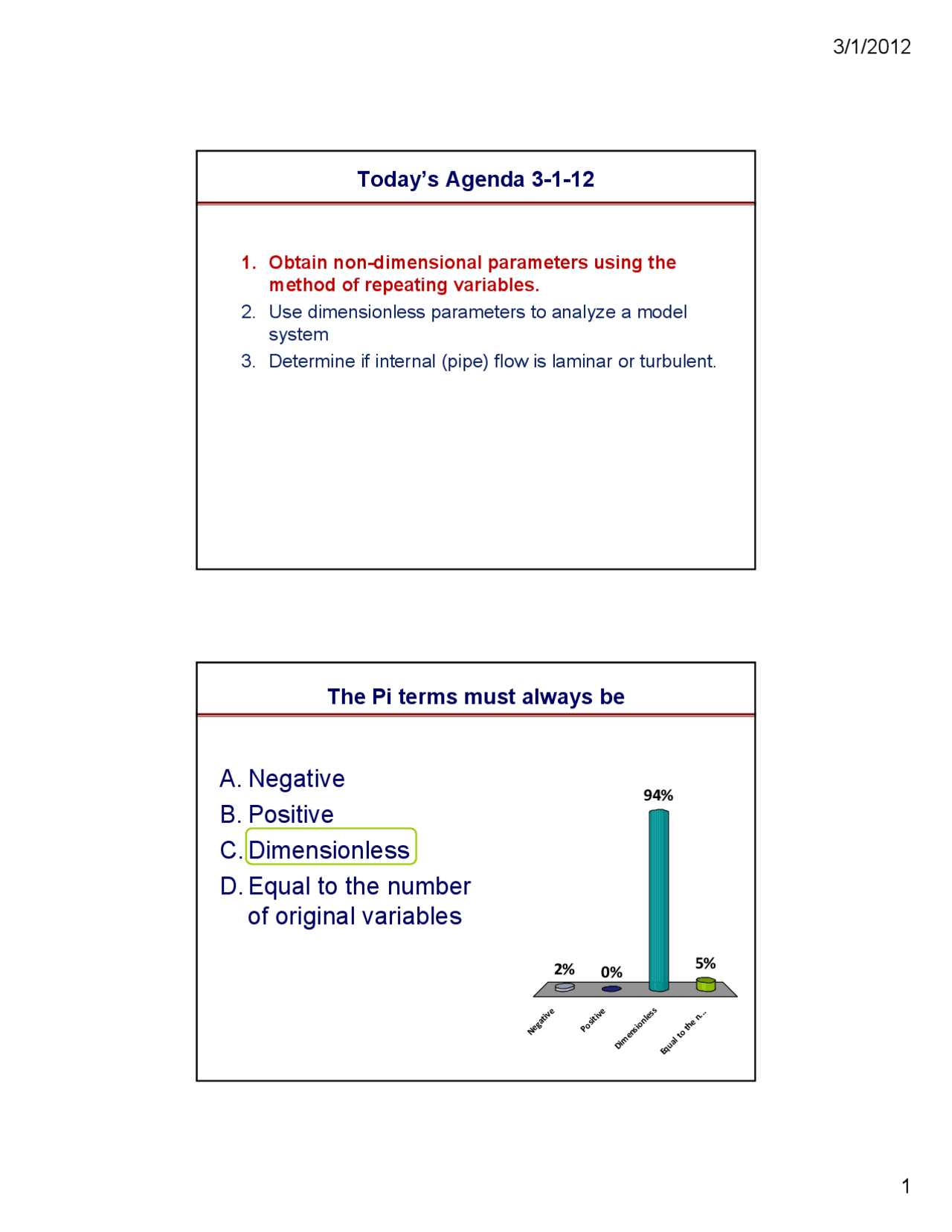 Dimensionless Parameters To Analyze A Model System Lecture Slides Mem 220 Docsity 5762