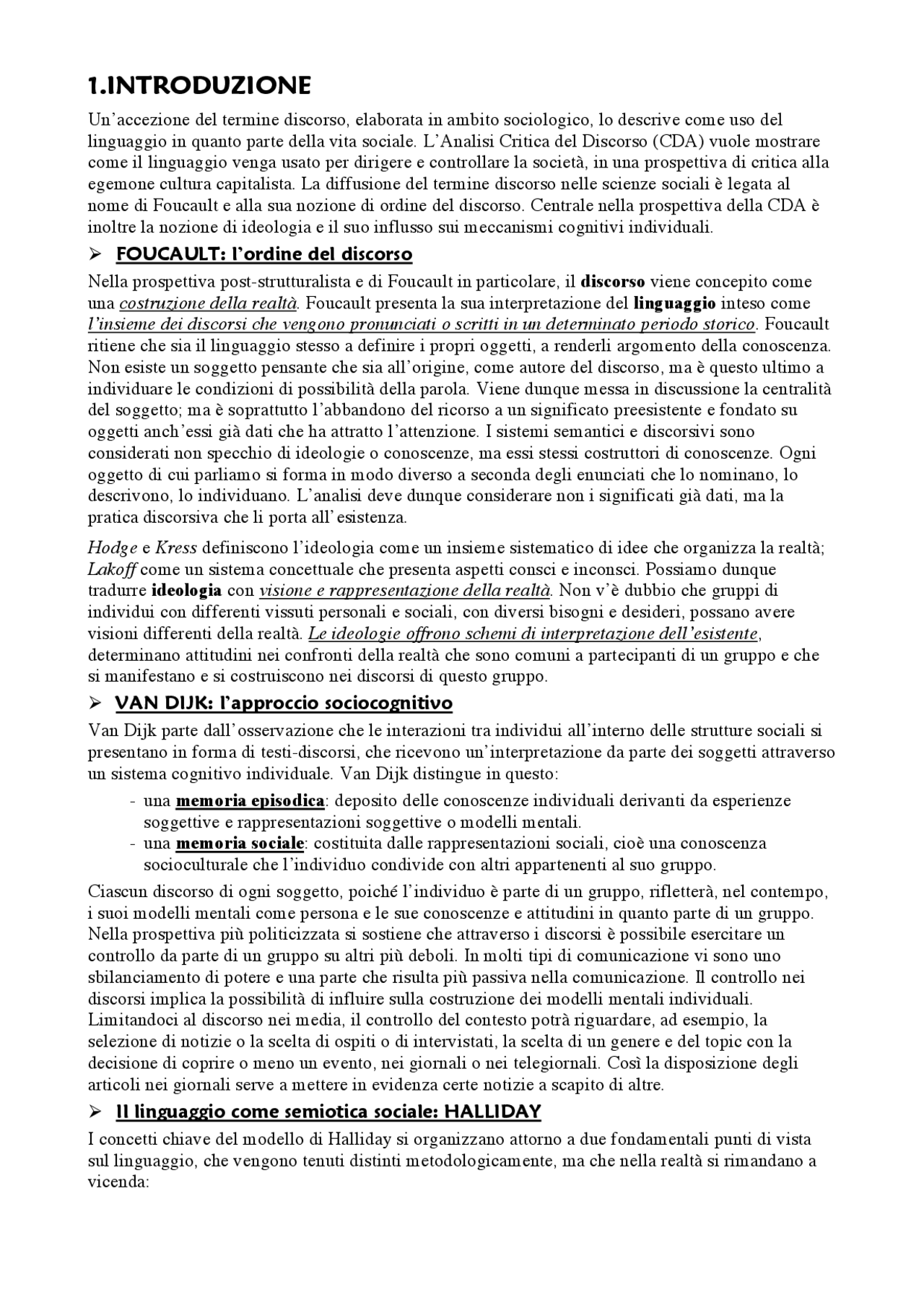 Il Discorso Dei Media Docsity