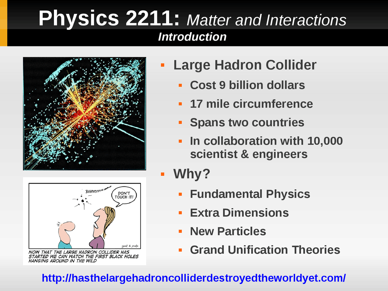Introduction to Matter and Interactions - Slides | PHYS 2211 - Docsity