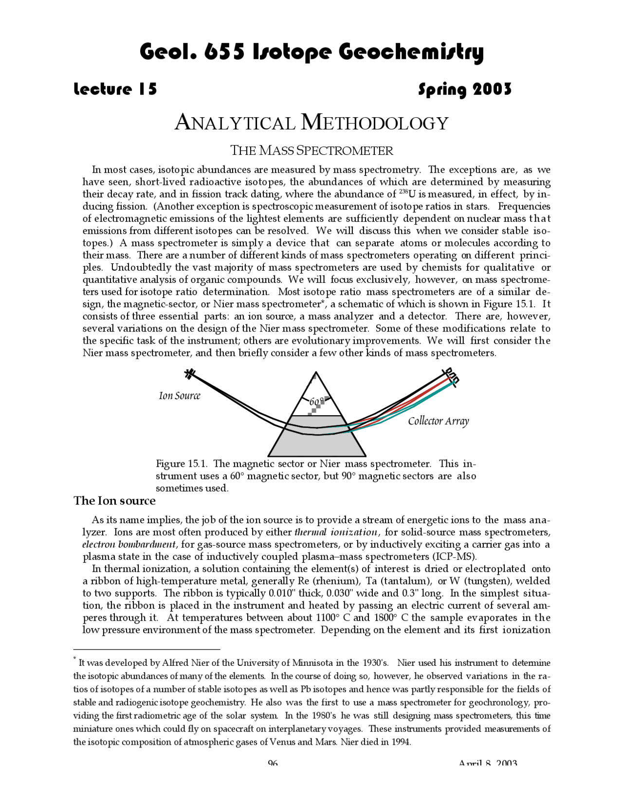 Analytical Methodology Lecture Notes Geochemistry Docsity