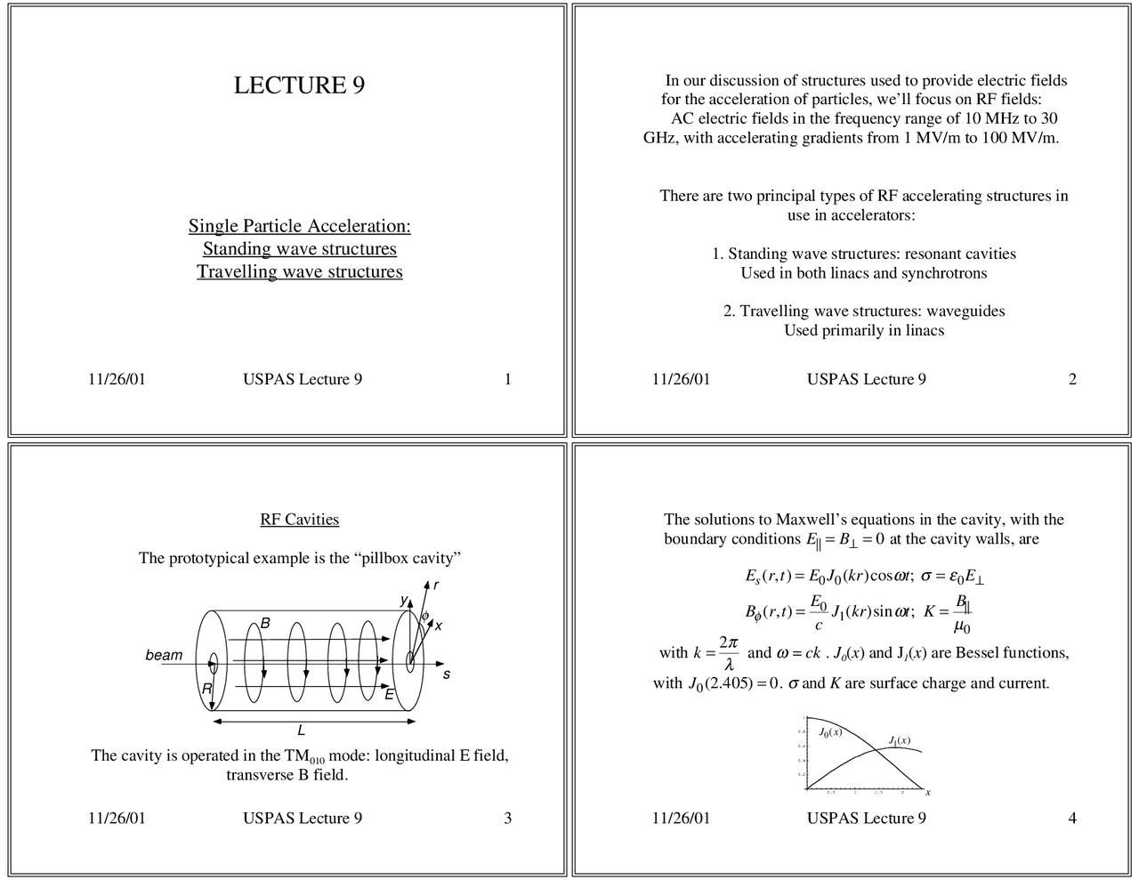 Single Particle Accerelation Lecture Slides Accelerator Physics 1