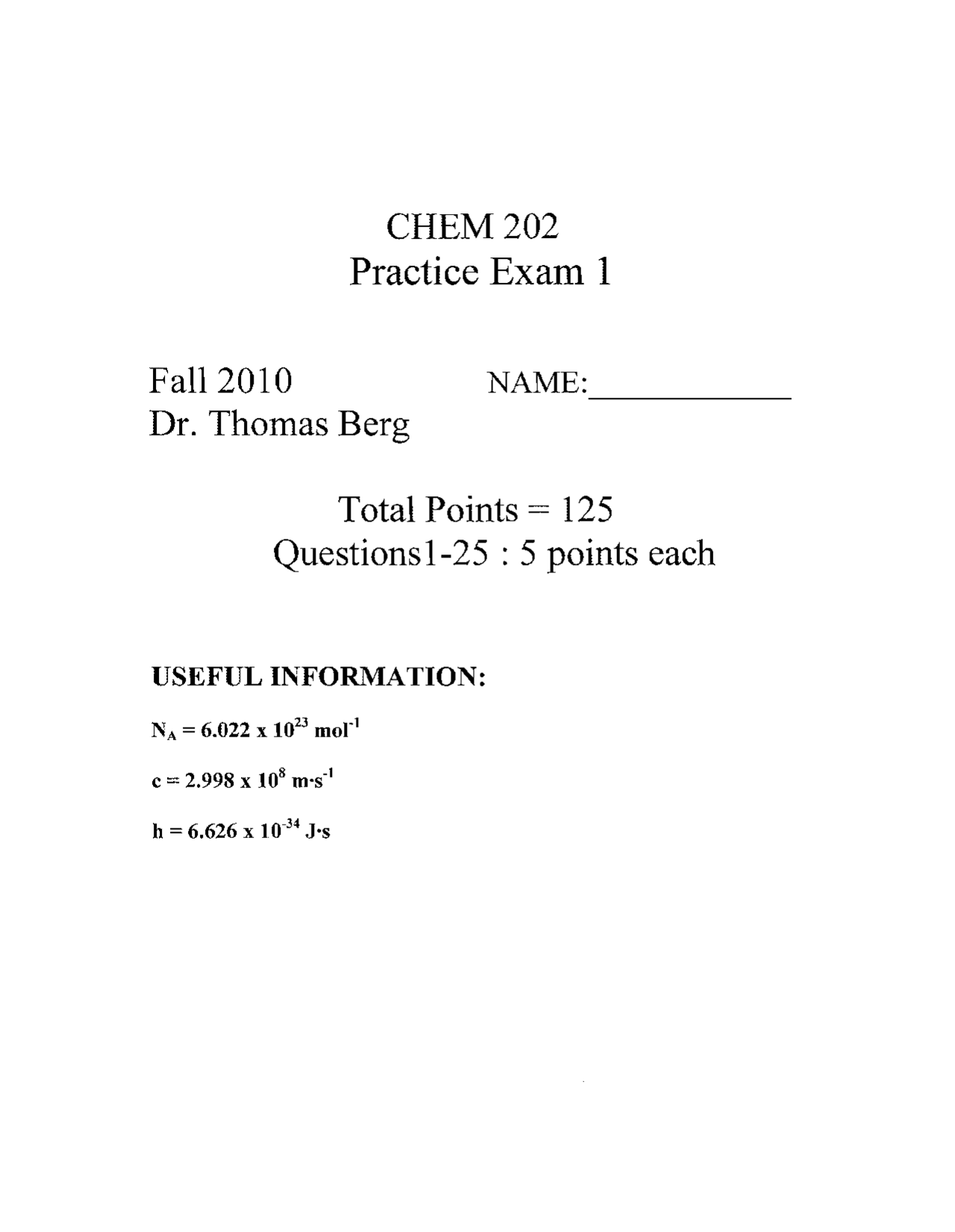 23 Solved Problems On External Magnetic Field Exam 1 Chm 202 Docsity