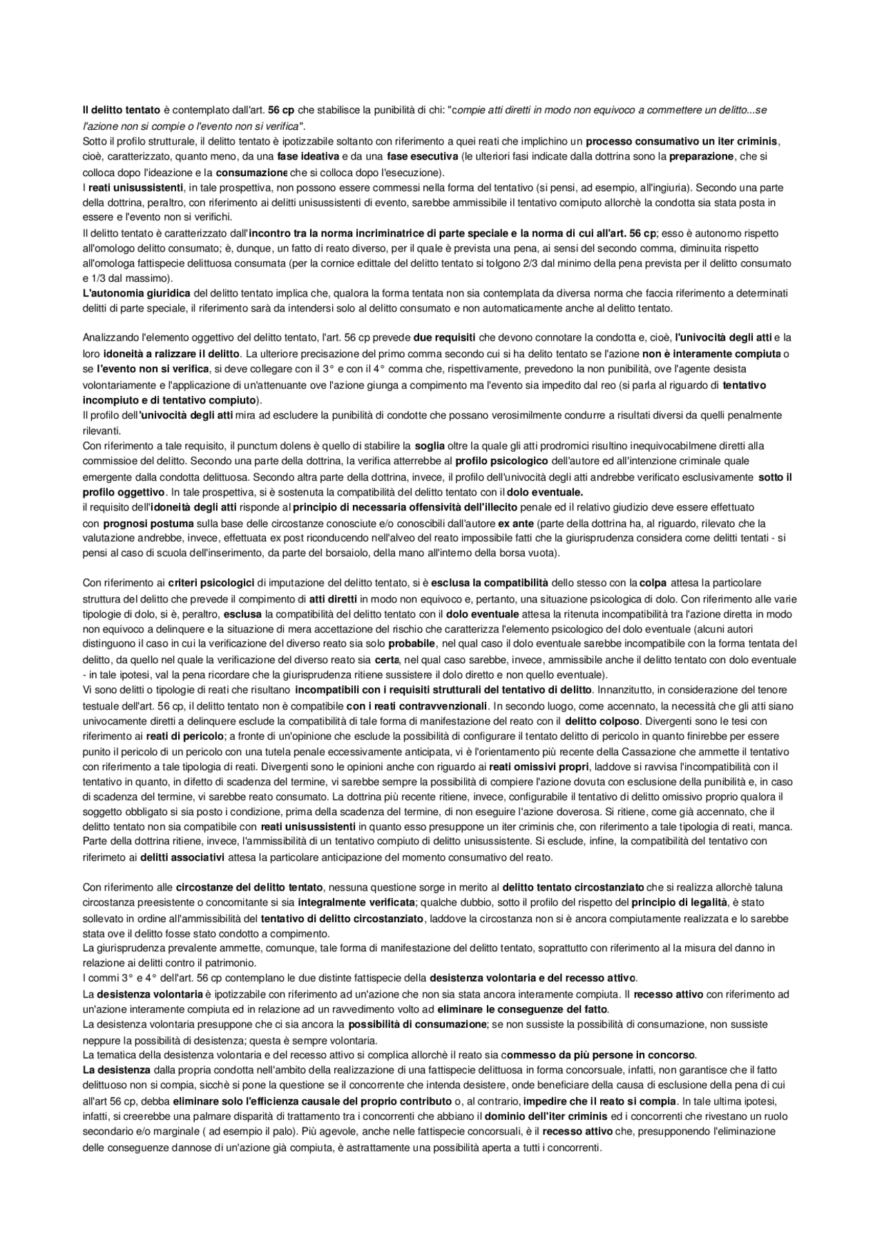 Il Delitto Tentato Docsity