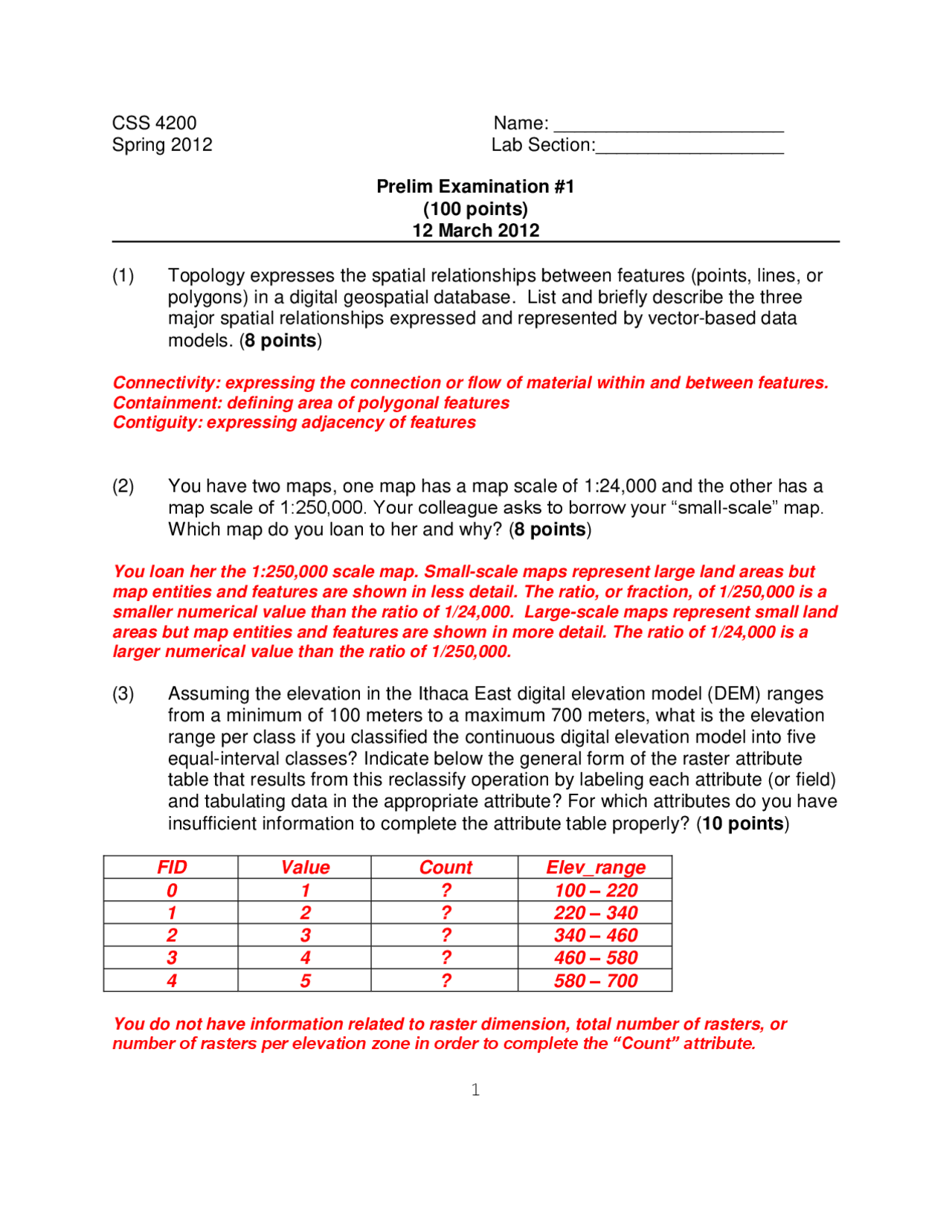 Solved Problems To Express Relations Between Features Exam 1 Css 4200 Docsity