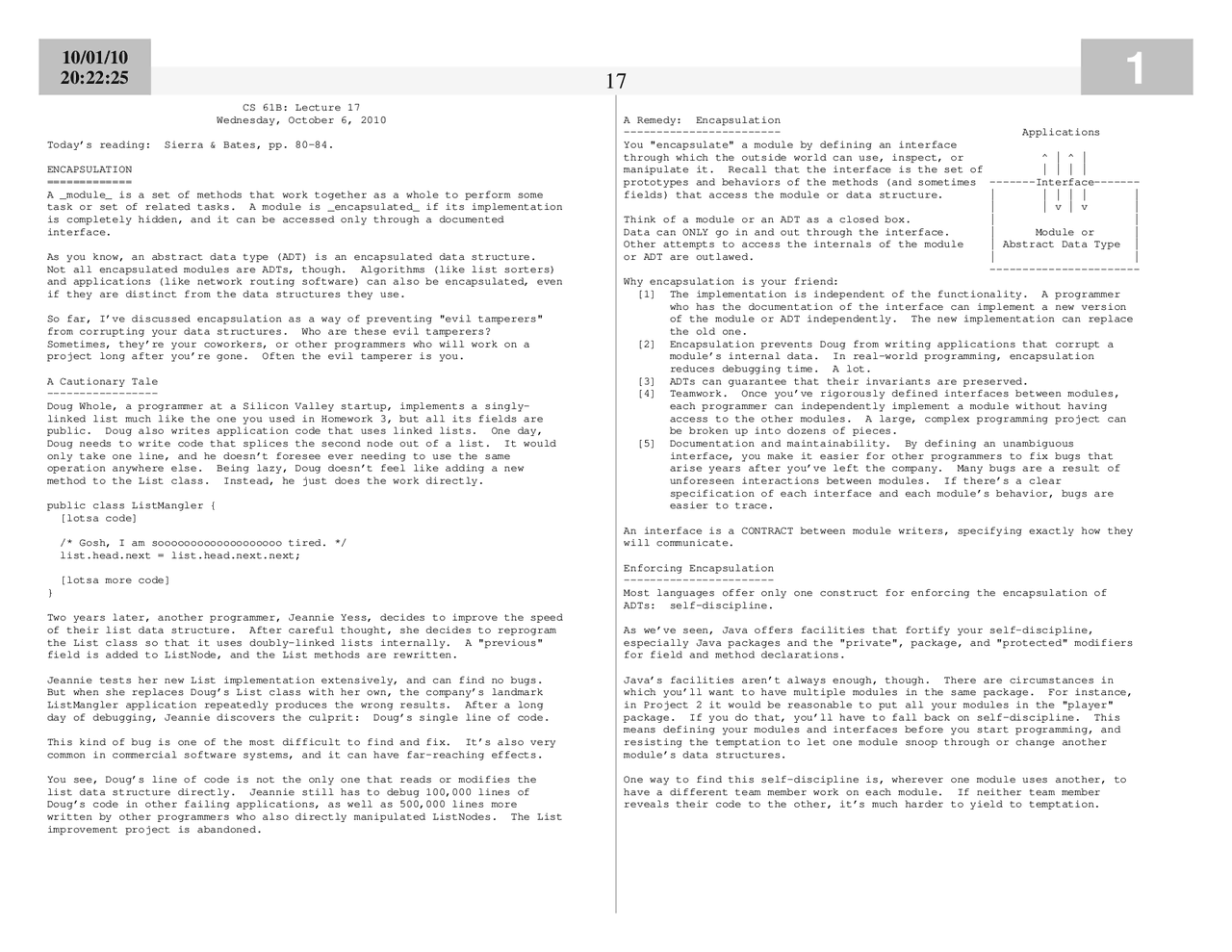 Encapsulation Essay Computer Science Docsity