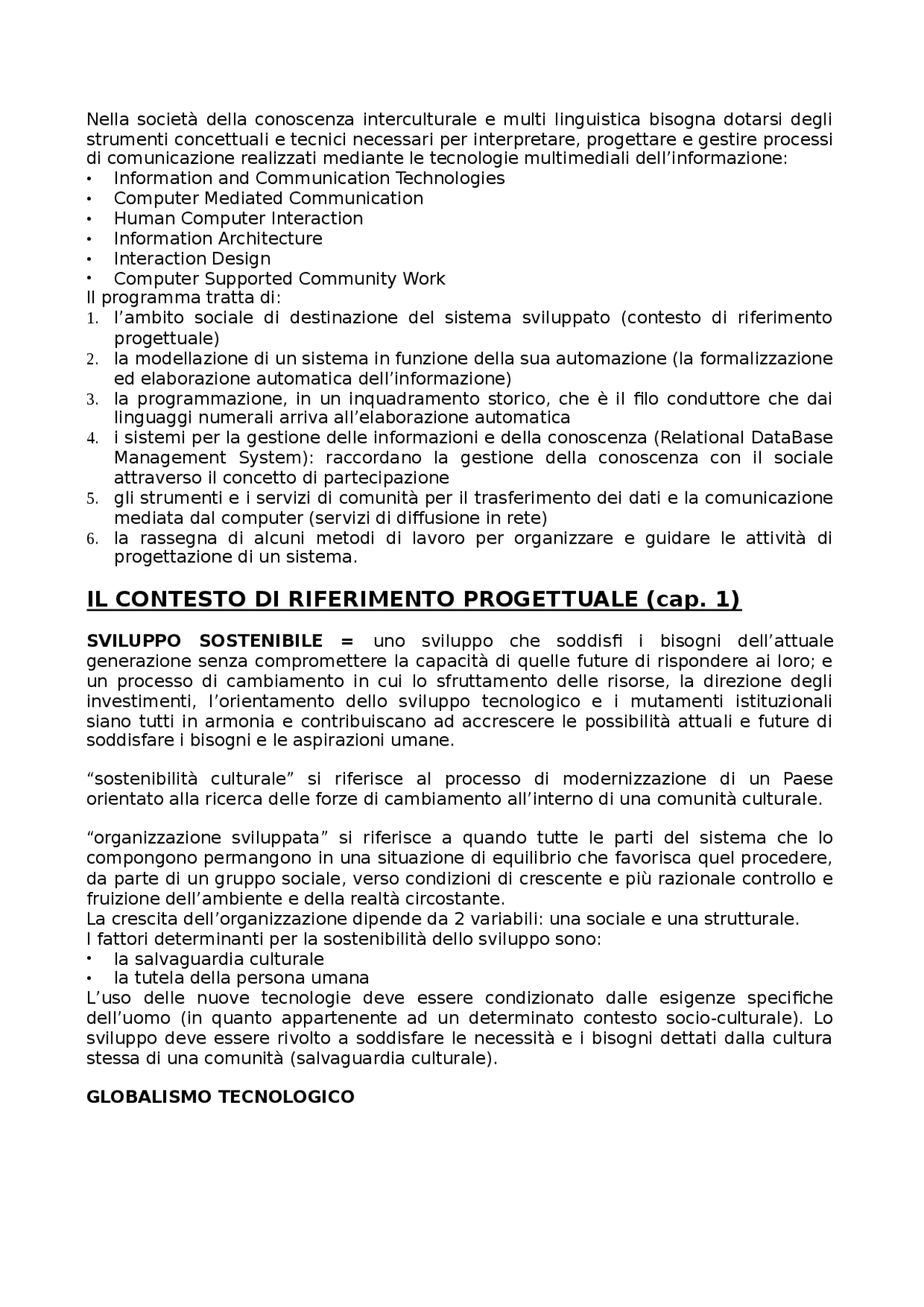 Informatica Riassunto Libro Docsity