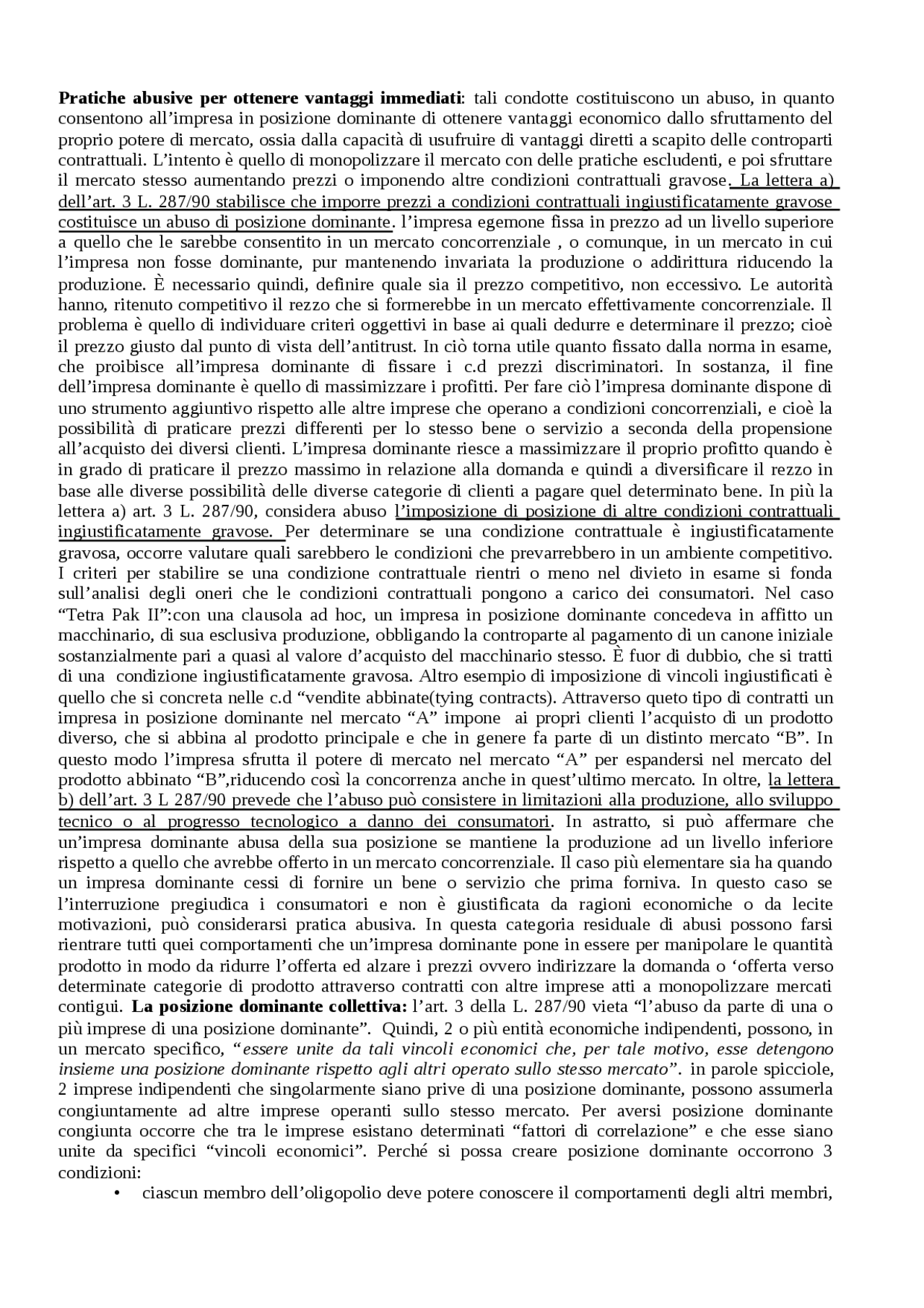 Concorrenza 3 (seconda parte) - Docsity