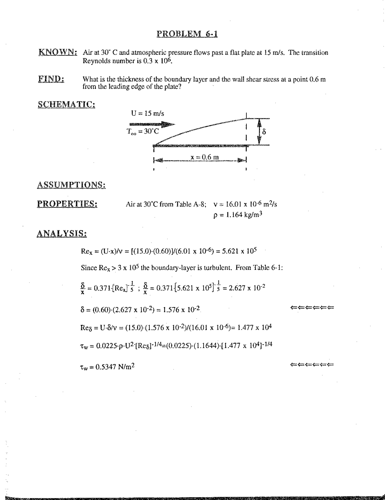 Problems With Solution Of Thermo Fluids Heat Transfer Egn 3358 Docsity