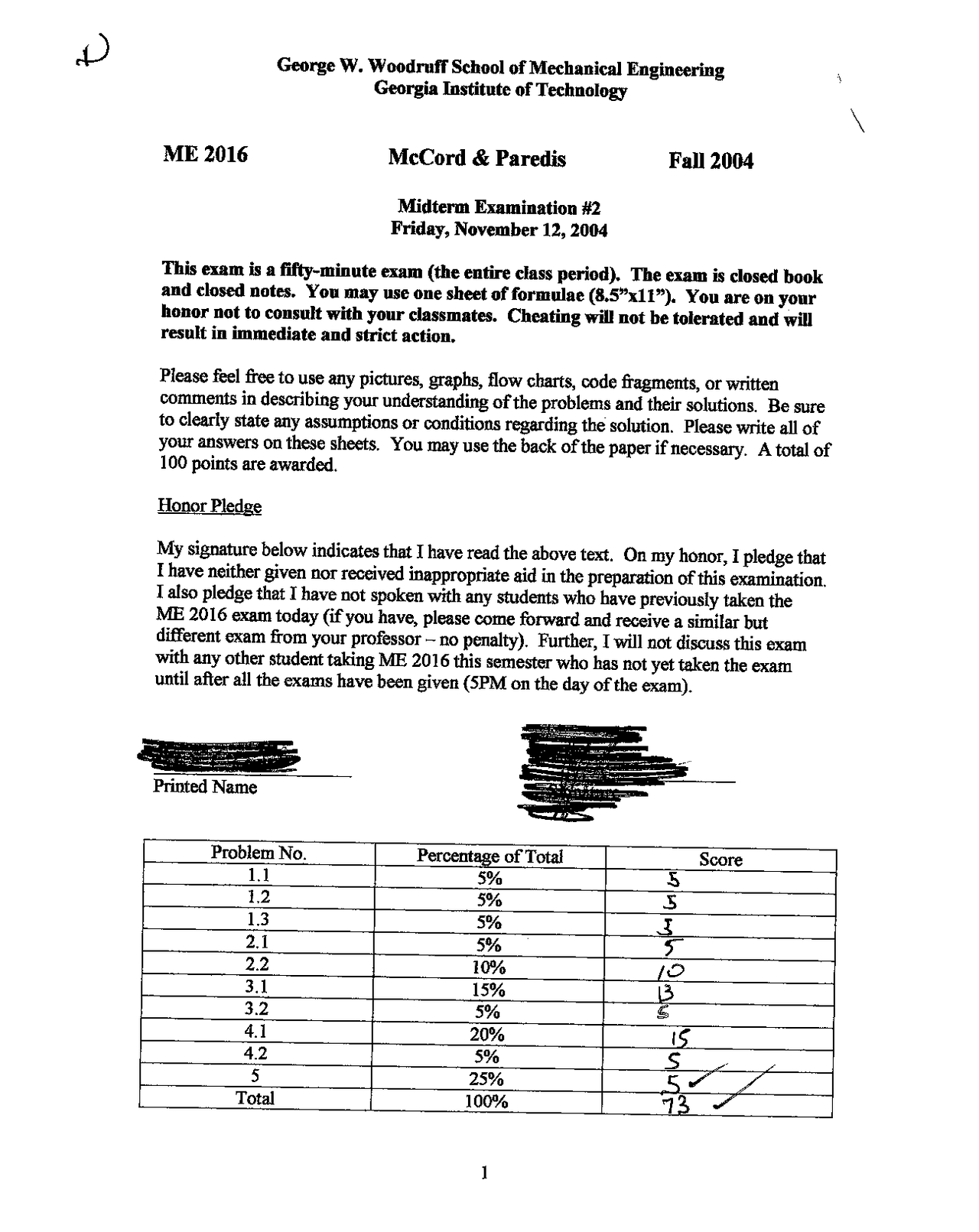 Midterm Exam With Solution Key Computing Techniques Me 2016 Docsity