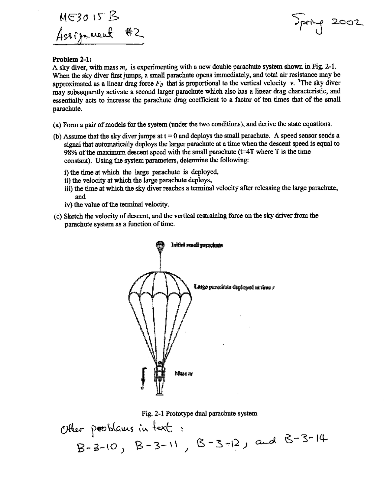 Assignment 2 Solutions System Dynamics And Control Me 3015 Docsity