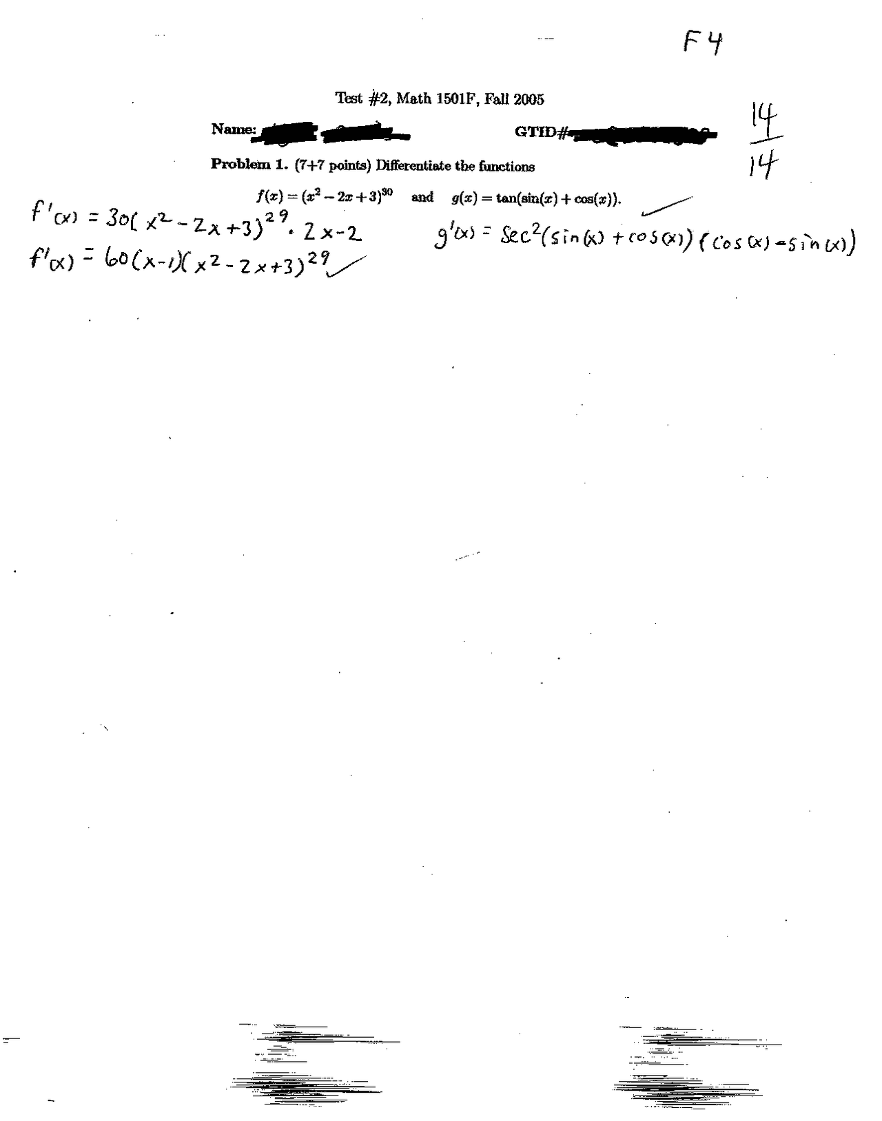 5 Solved Problems On Calculus I Exam 5 Math 1501 Docsity