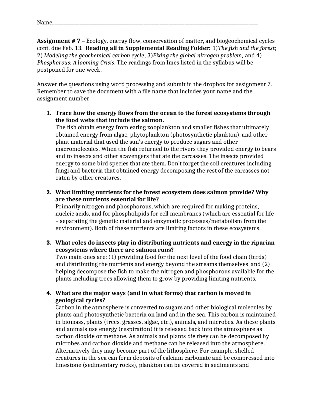 Homework 7 Insects Global And Sustain Isb 201 Docsity