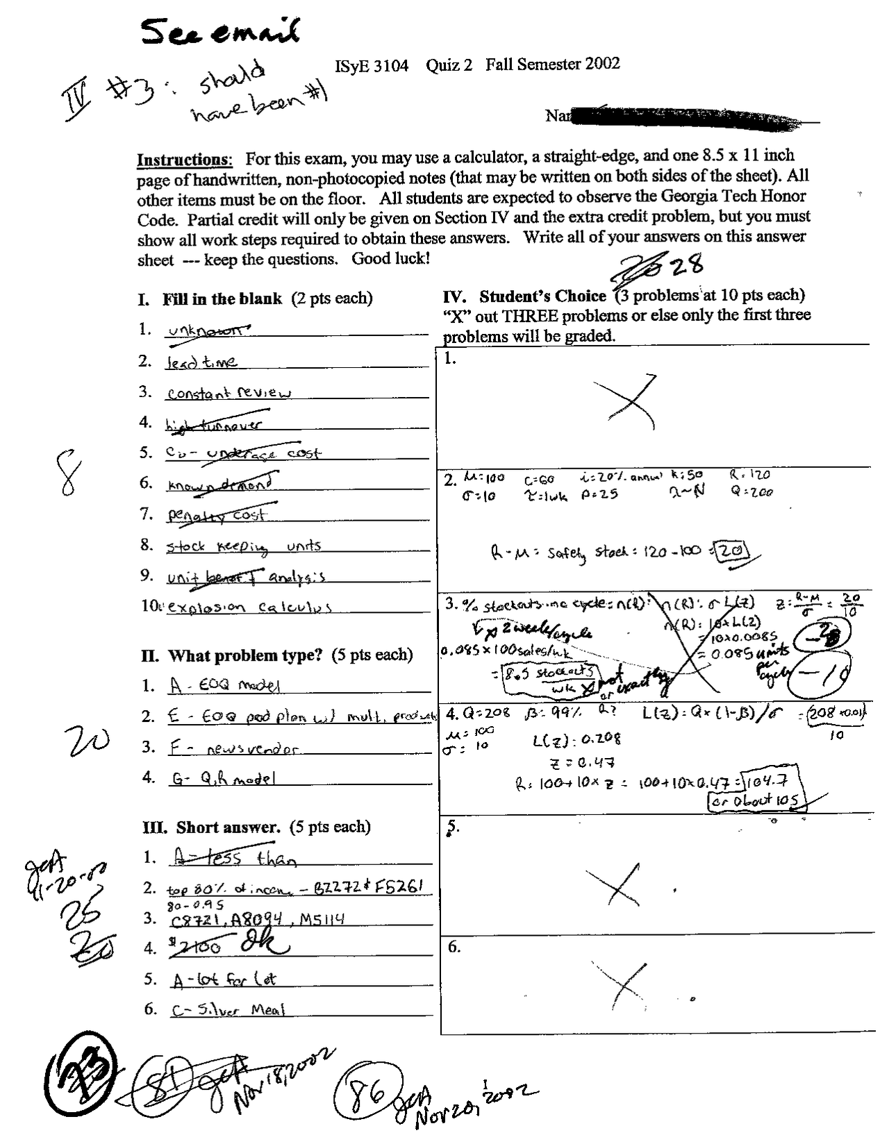 Quiz 2 Solved Supply Chain Mod Isye 3104 Docsity